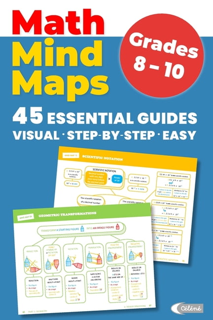 MATH MIND MAPS Grades 8-10: Visual, Step-by-Step and Easy Learning ...