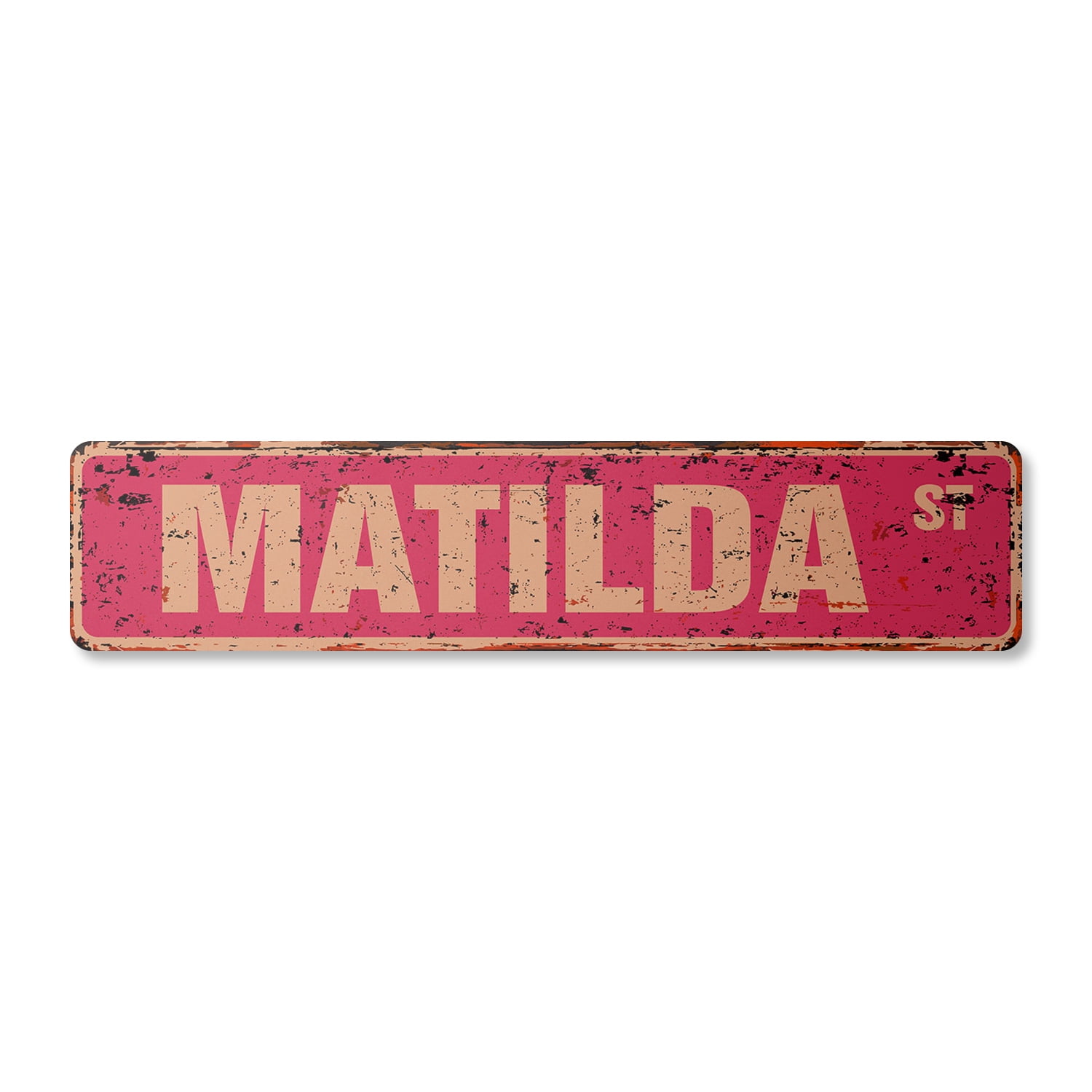 MATILDA Vintage Plastic Street Sign Childrens Name Room Sign | Indoor ...