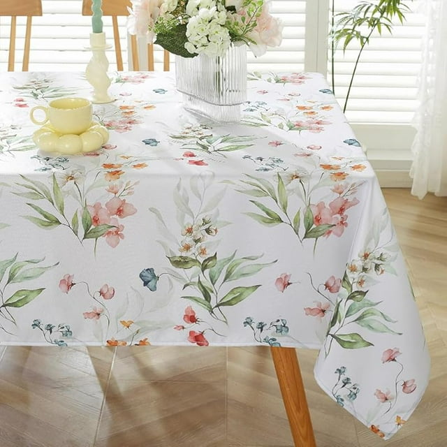 MATIRUG Spring Summer Tablecloths Rectangle 52x70 Inch, Spill Proof ...
