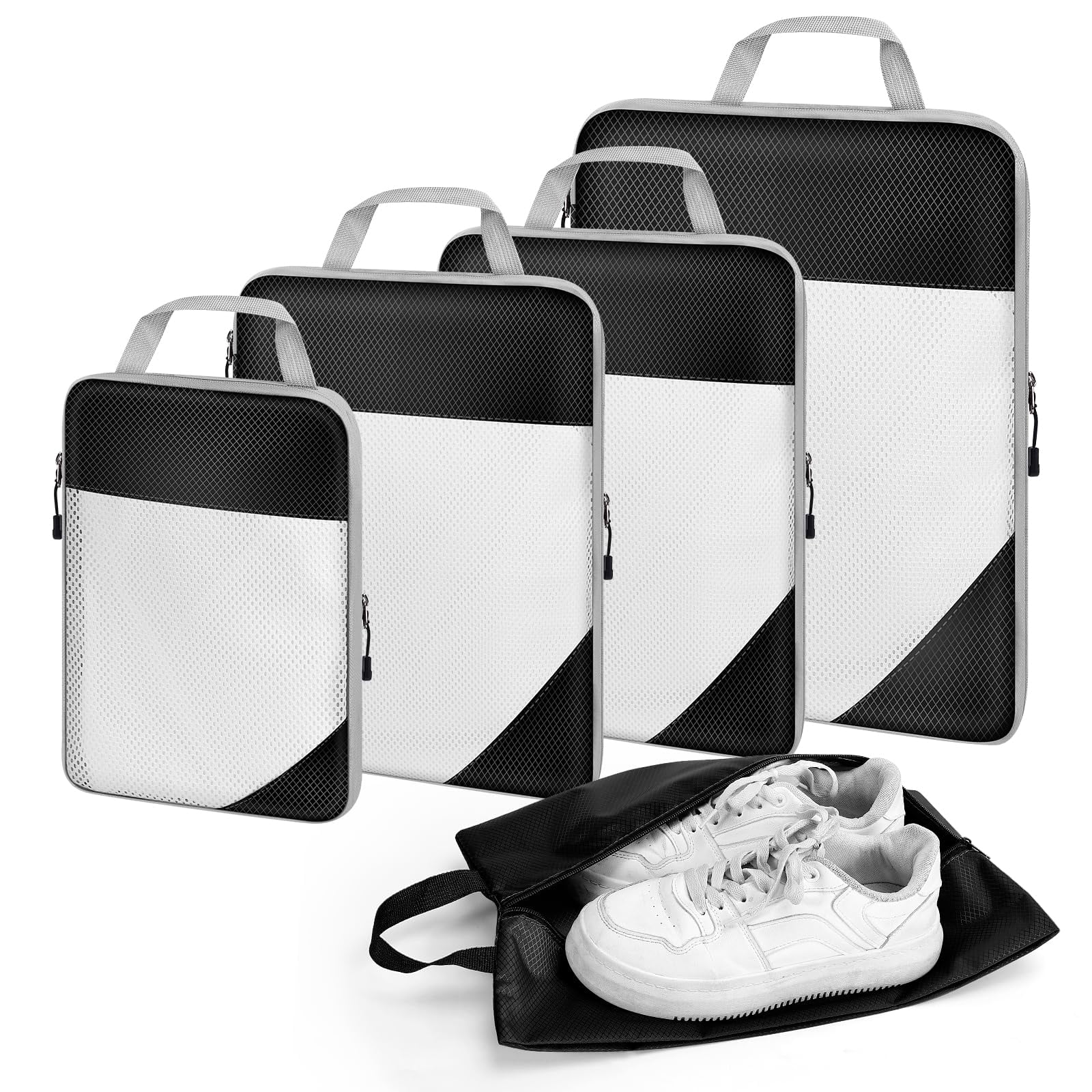 MATN 5 Set Compression Packing Cubes - Travel Suitcase Organizers for ...