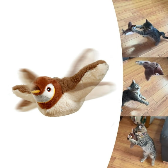 MATN Interactive Chirping Bird Cat Toy, Flapping Bird Cat Toy, Flying ...