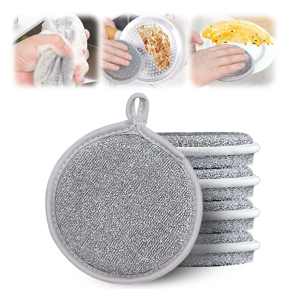 MATN Multipurpose Wire Dishwashing Rags,Double-Sided Dishwashing Sponge ...