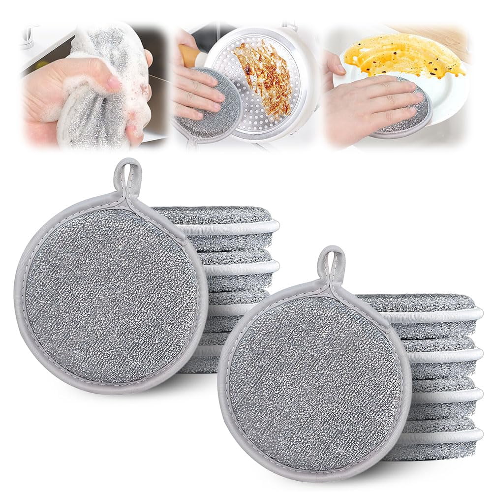 MATN Multipurpose Wire Dishwashing Rags,Double-Sided Dishwashing Sponge ...