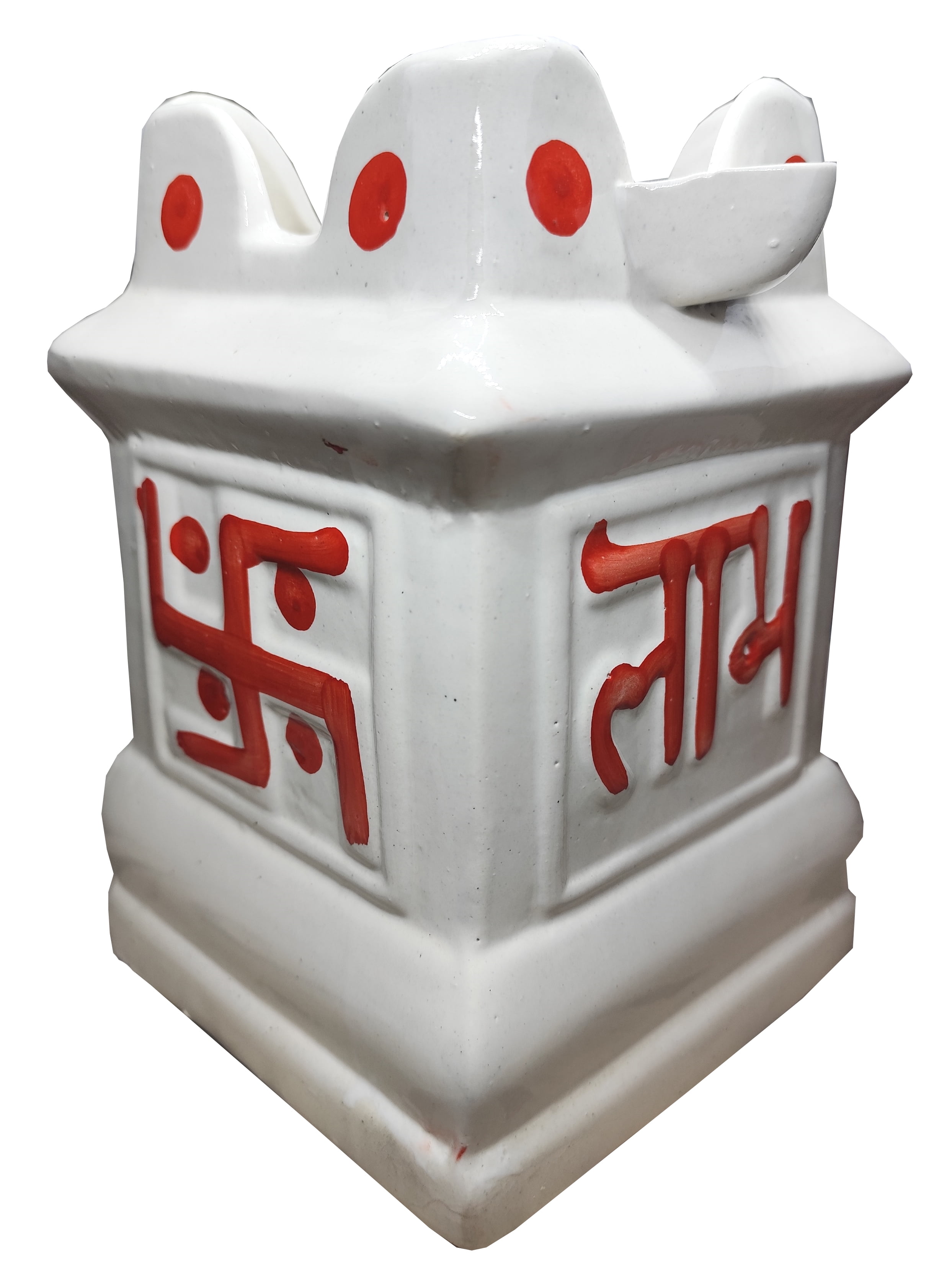 MATRBHUMI Abstract Squire Ceramic Tulsi Pot | Holy Basil Planter ...
