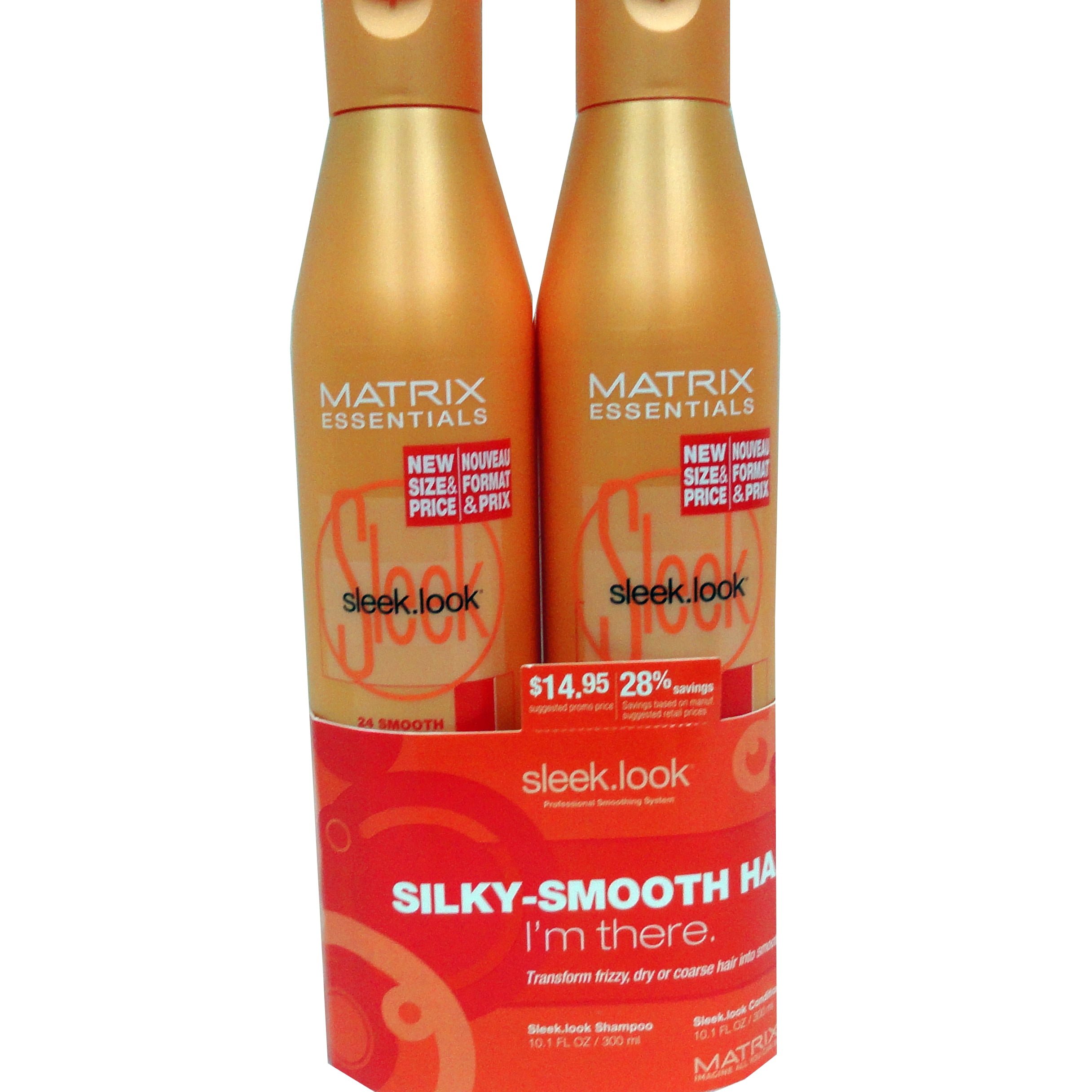 MATRIX ESSENTIALS SLEEK LOOK SHAMPOO/CONDITIONER DUO 10.1 OZ EACH ...
