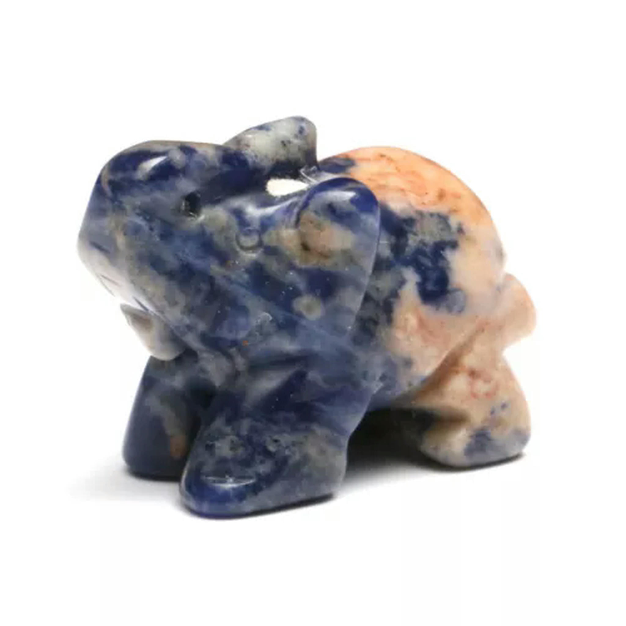 MATROOY 1.5" Natural Crystal Quartz Elephant Carving Statue Figurine ...