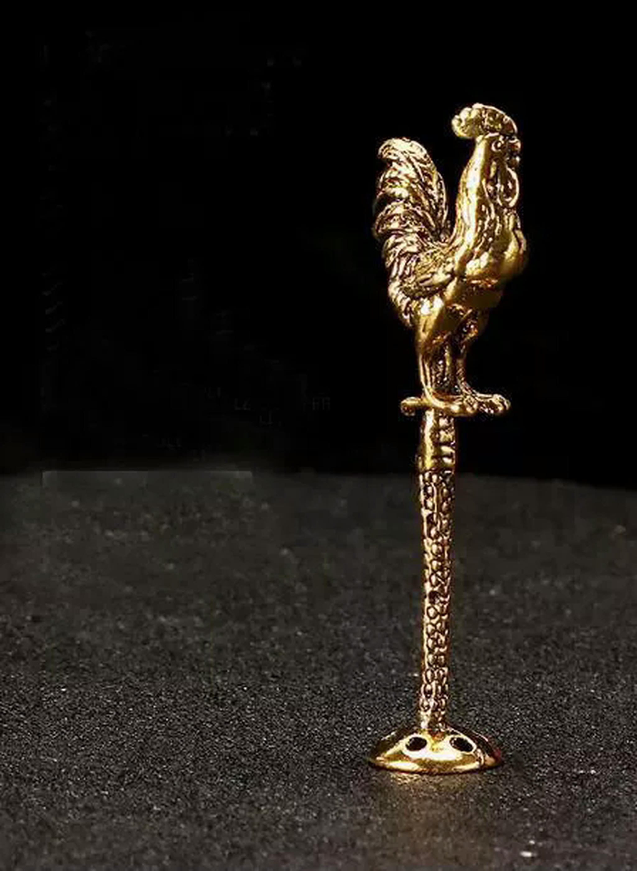 MATROOY 1 PC Small Golden Carving Tamping Press Pick Tool Metal Smoking ...