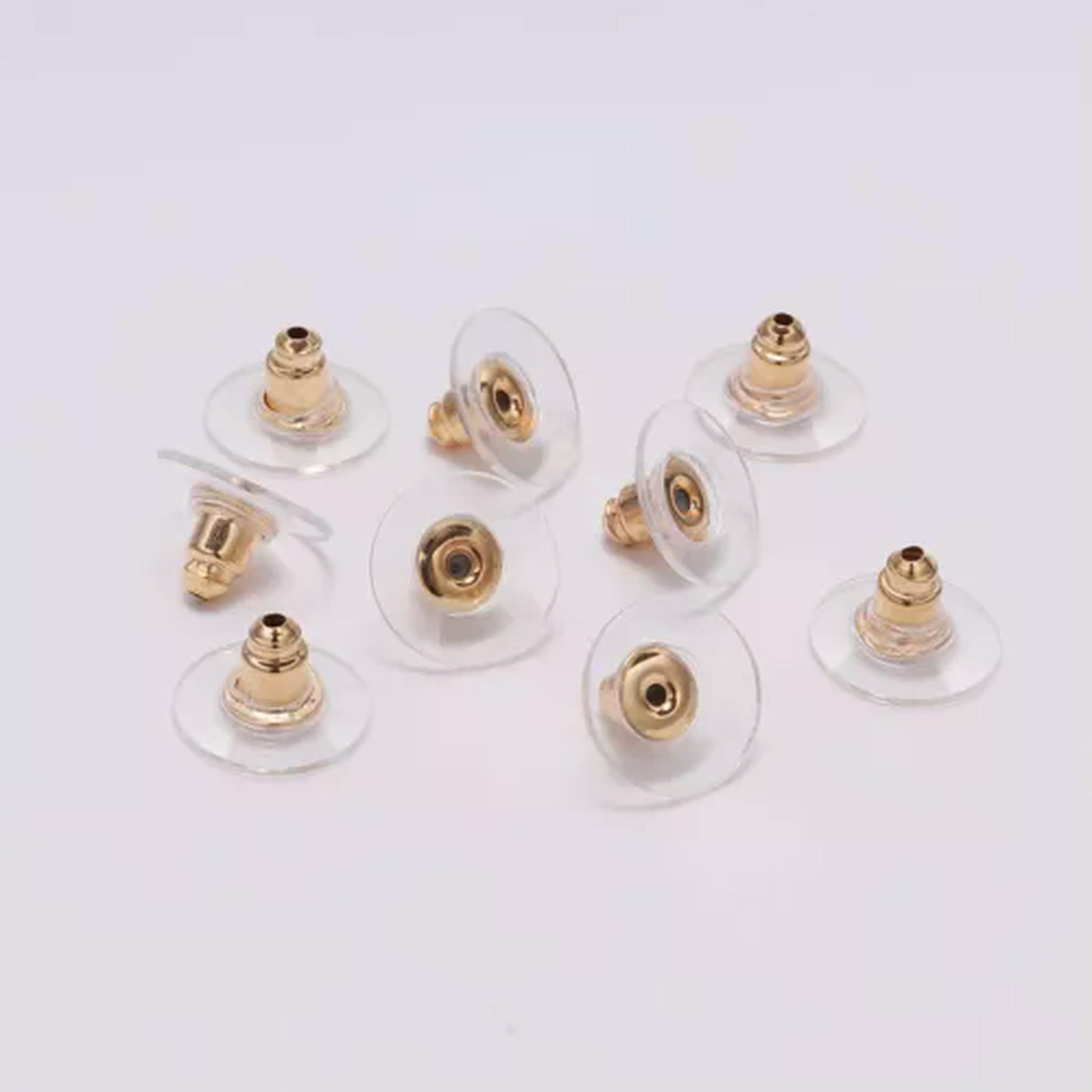 MATROOY 100 PCS DIY Jewelry Accessories Ear Plugs Round Disc Shaped ...