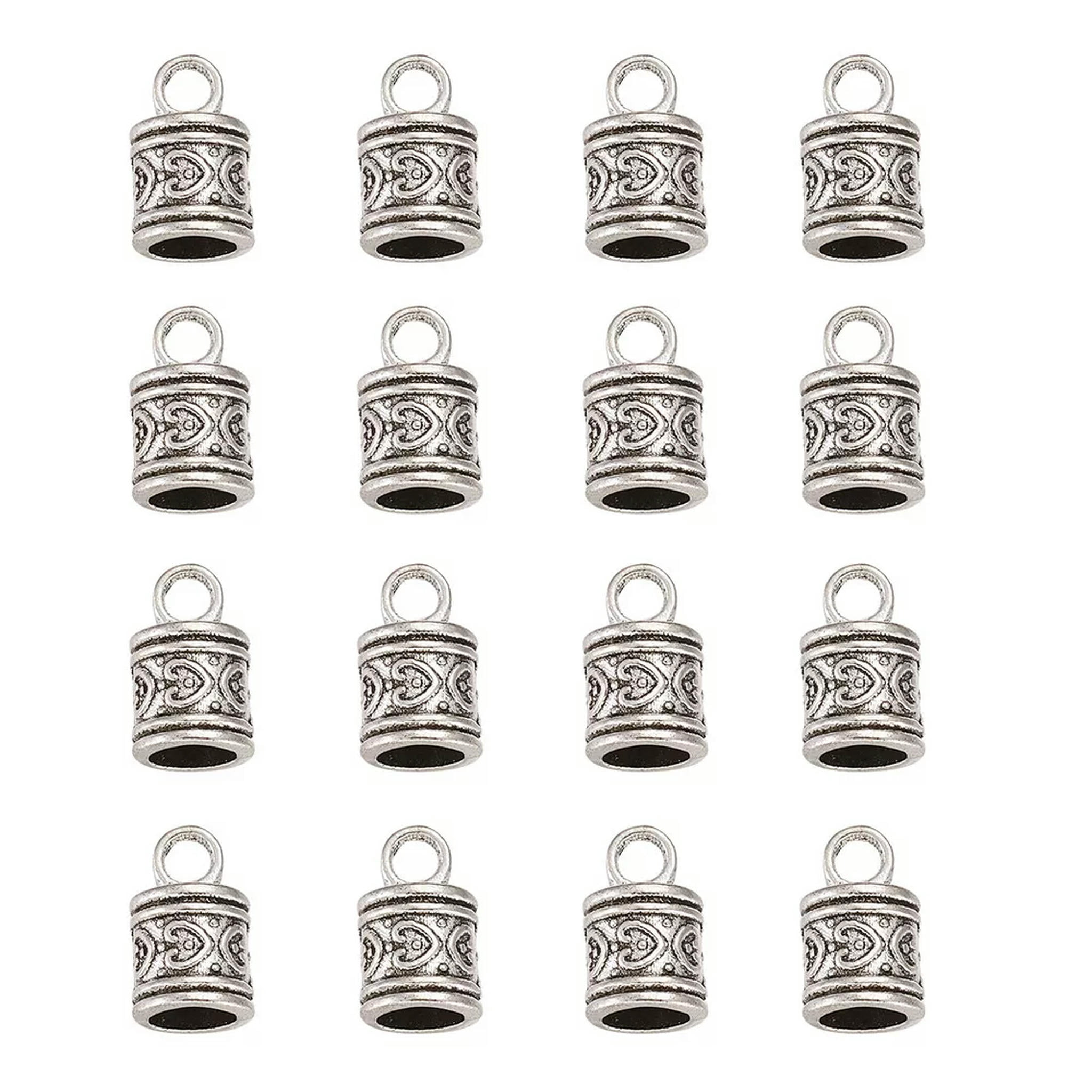 MATROOY 100pcs Alloy Cord Ends Terminators Crimp Fasteners Antique ...