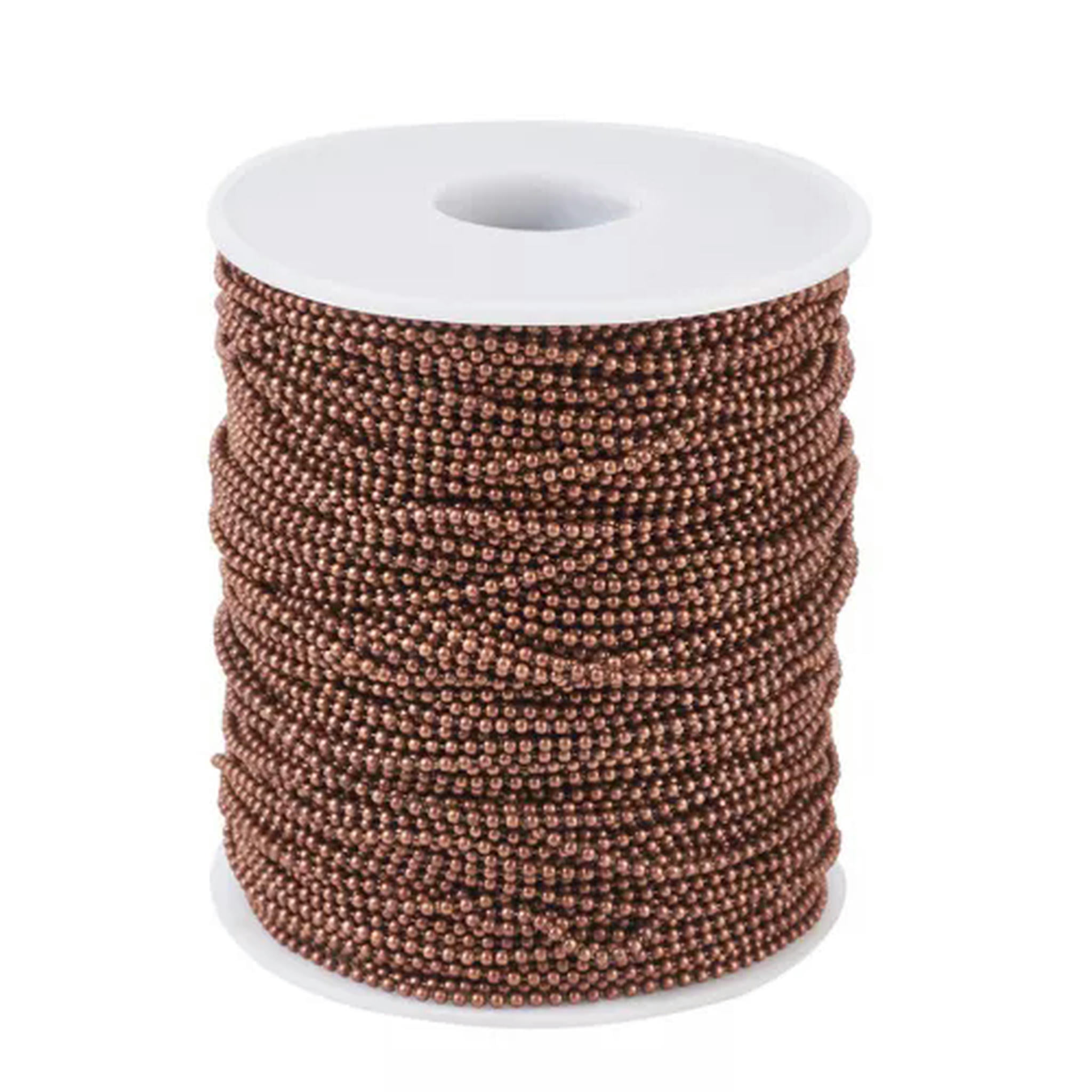 MATROOY 10m (328 feet) Iron Ball Bead Chains 1.5mm Soldered Fit Metal ...