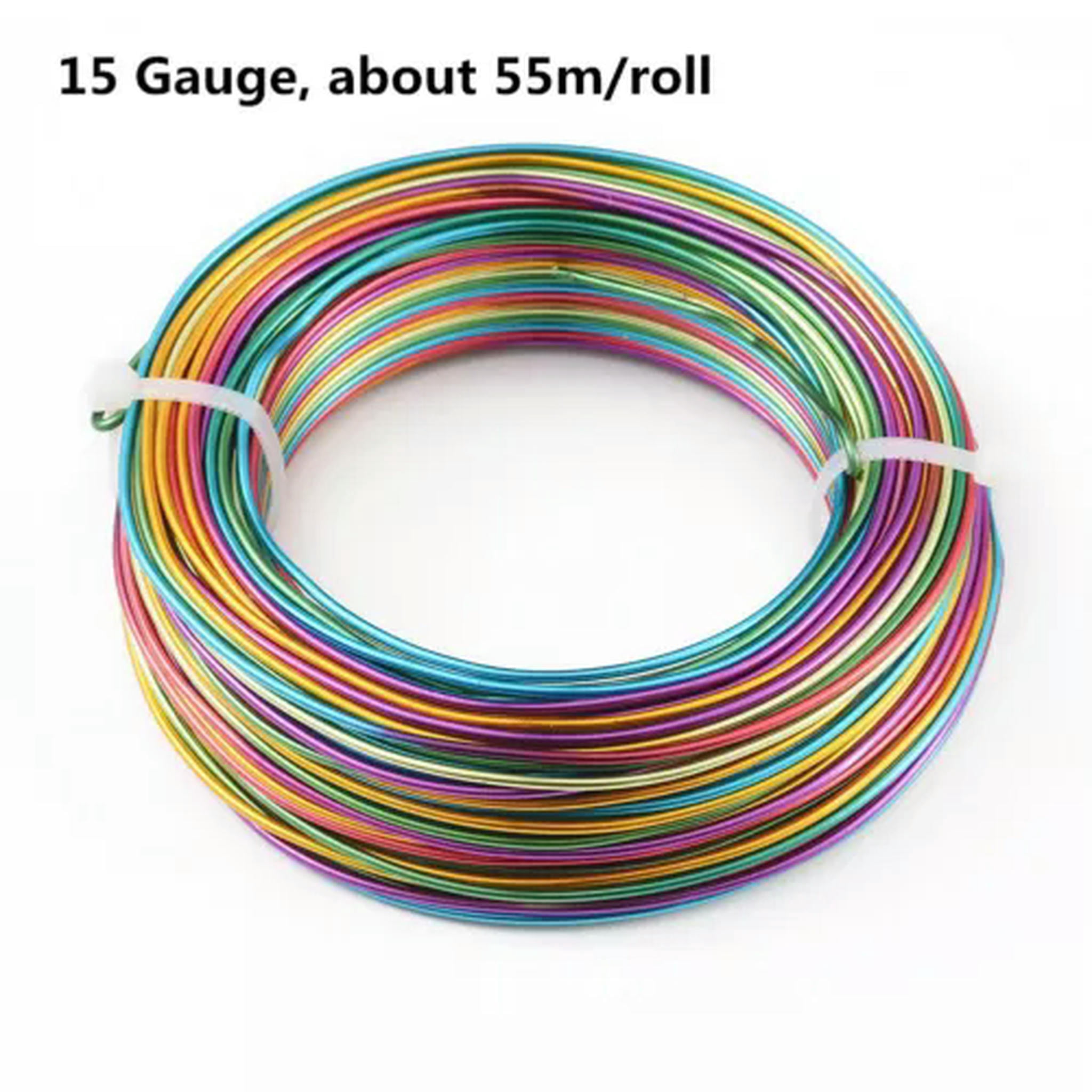 MATROOY 1roll Multicolor Jewelry Craft Aluminum Wire 1mm-2mm Bendable ...