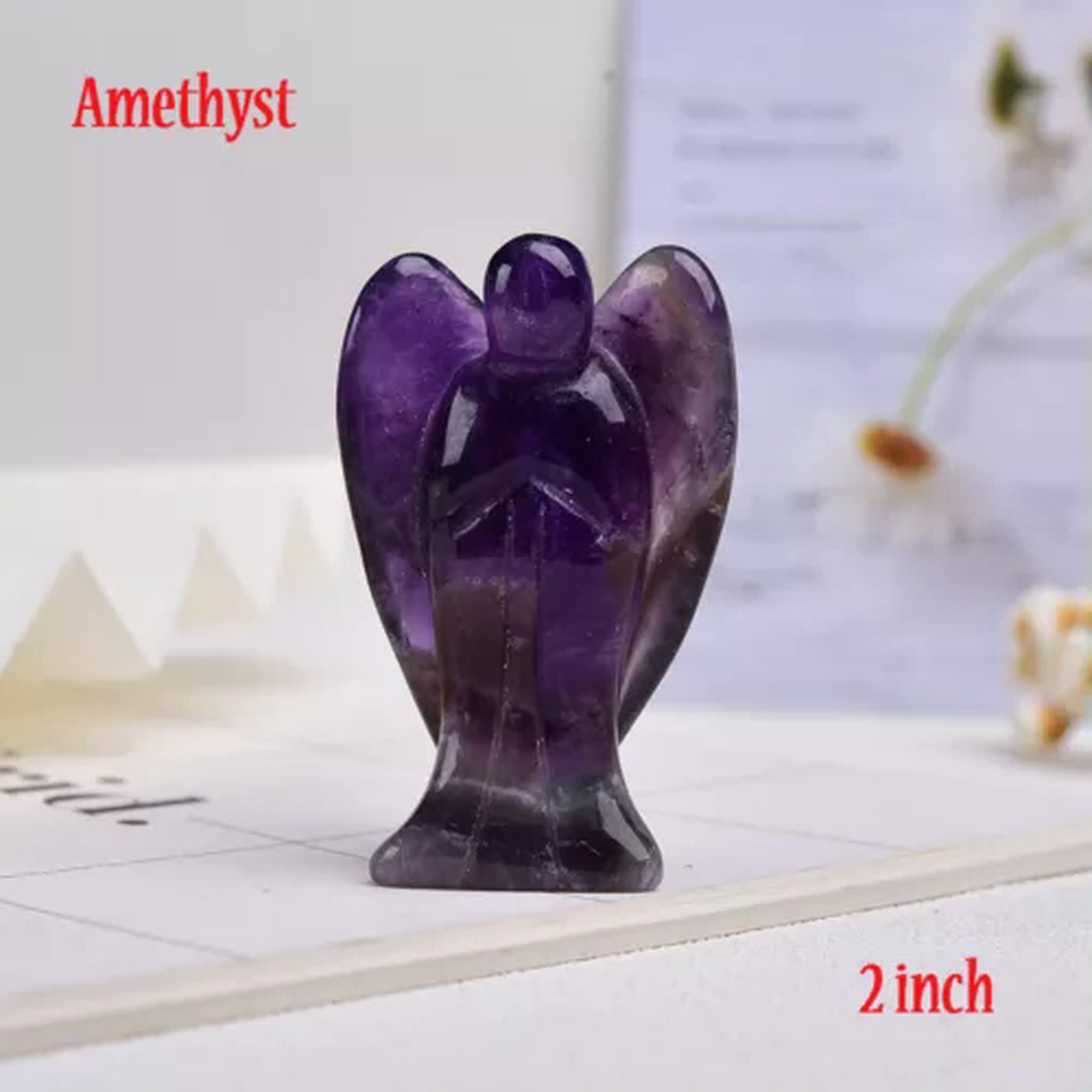 MATROOY 2" Natural Quartz Crystal Angel Stones Healing Reiki Gemstone ...