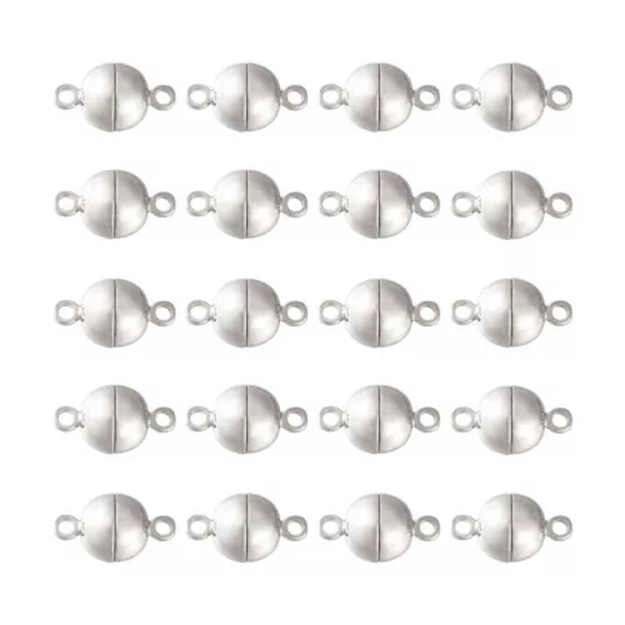 MATROOY 20Sets Round Magnetic Clasps 14.5x8mm Magnet Converters Locking ...