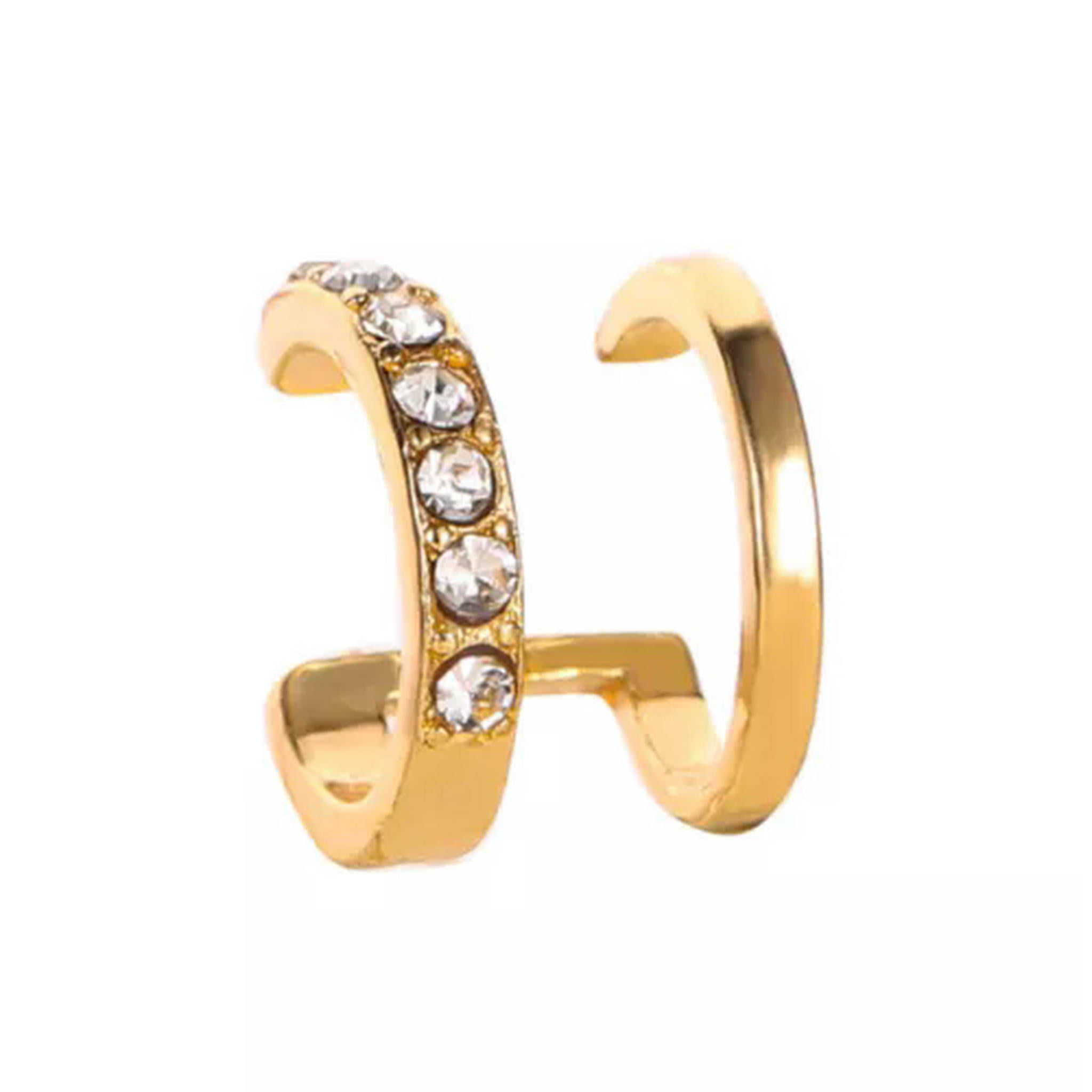 MATROOY 2PC Ear Clip Fake Earrings Clip On Unisex Minimalist Ear Cuff ...