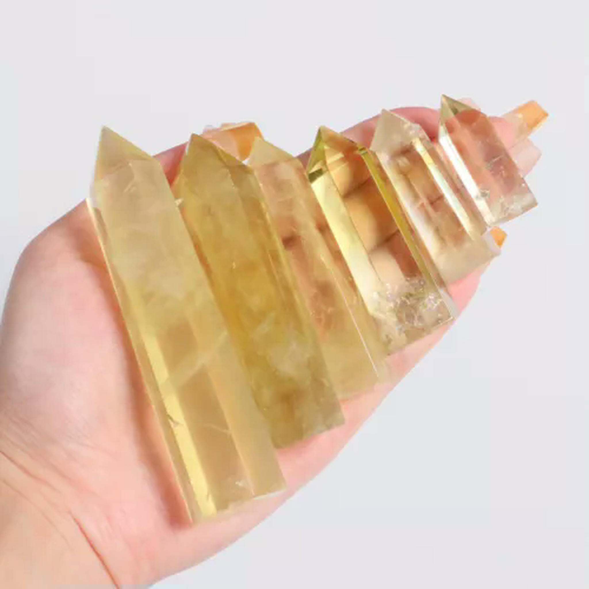 MATROOY 3~10CM Natural Quartz Crystal Tower Point Reiki Healing Obelisk ...