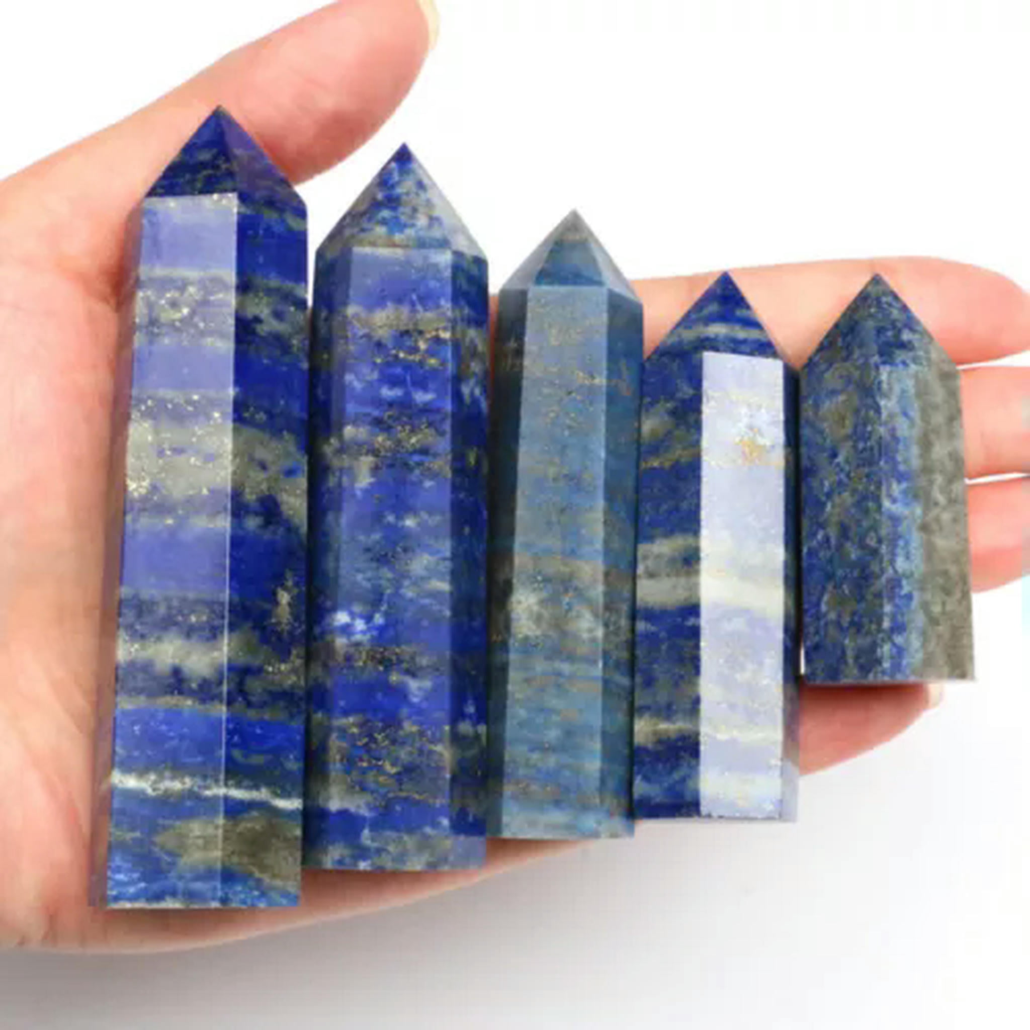 MATROOY 3~10CM Natural Quartz Crystal Tower Point Reiki Healing Obelisk ...