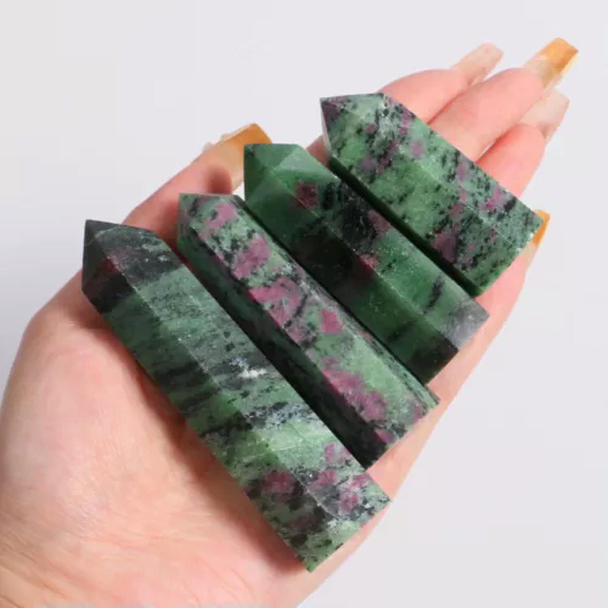 MATROOY 3~10CM Natural Quartz Crystal Tower Point Reiki Healing Obelisk ...