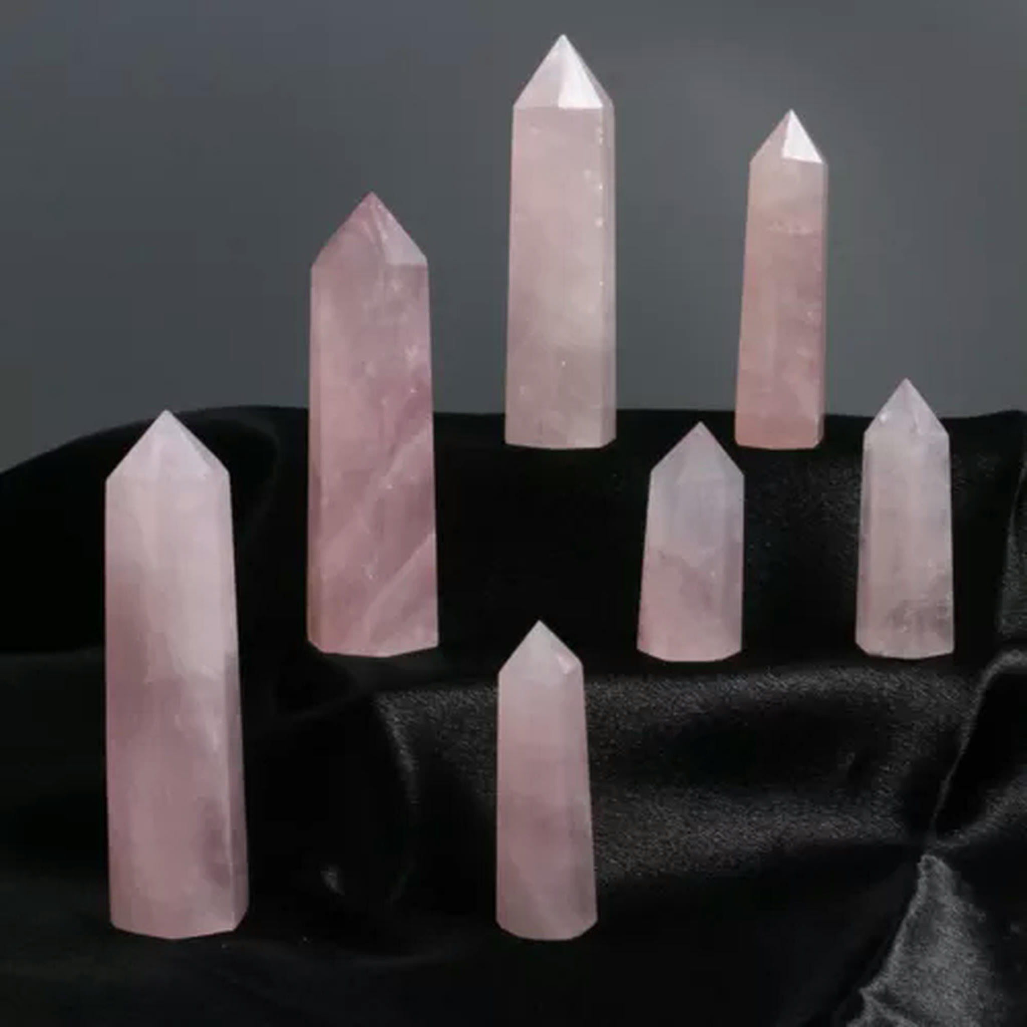 MATROOY 3~10CM Natural Quartz Crystal Tower Point Reiki Healing Obelisk ...