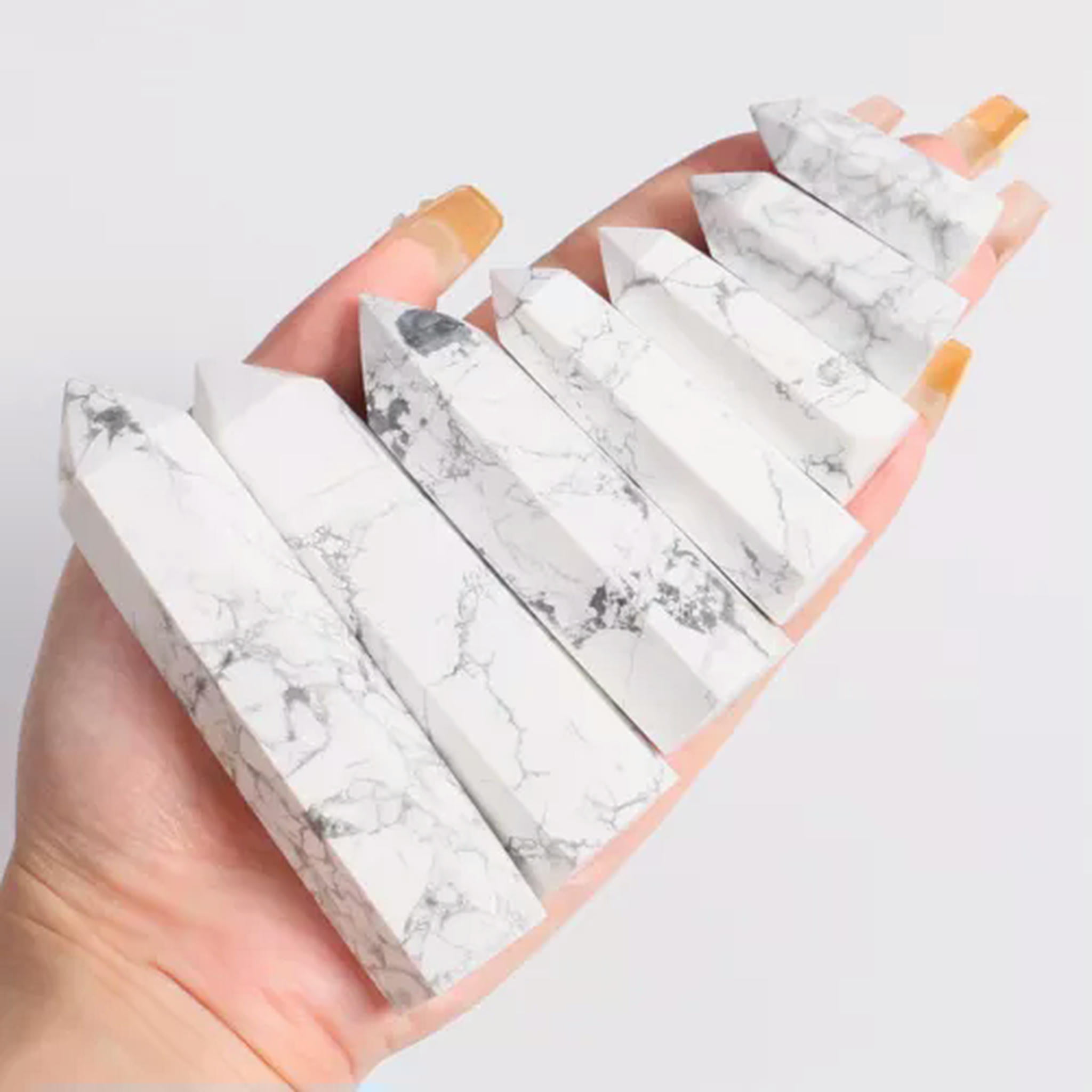 MATROOY 3~10CM Natural Quartz Crystal Tower Point Reiki Healing Obelisk ...