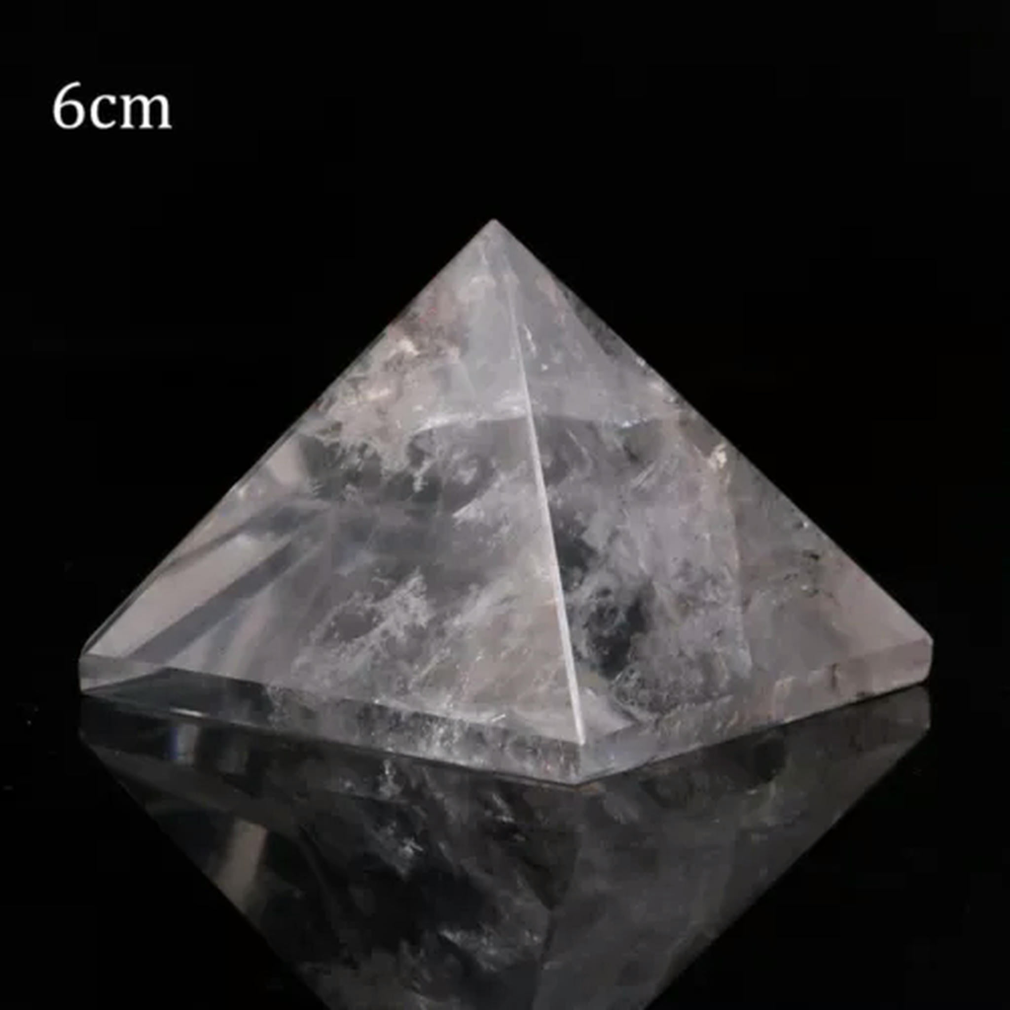MATROOY 4~6cm Natural Egyptian Pyramid Clear Quartz Crystal Triangle ...