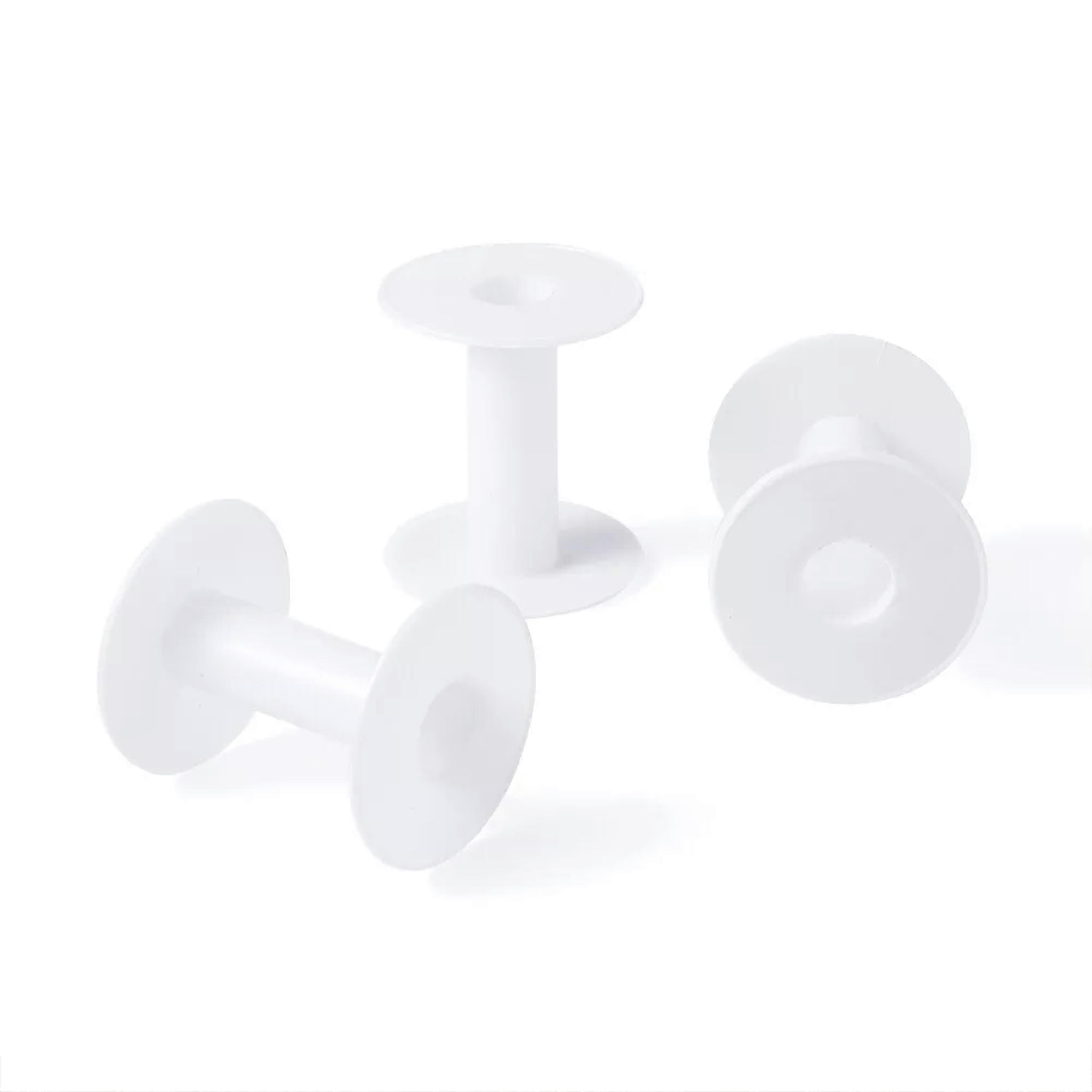 MATROOY 50X Plastic Empty Spools Wheel White 76mm for Wire Thread ...