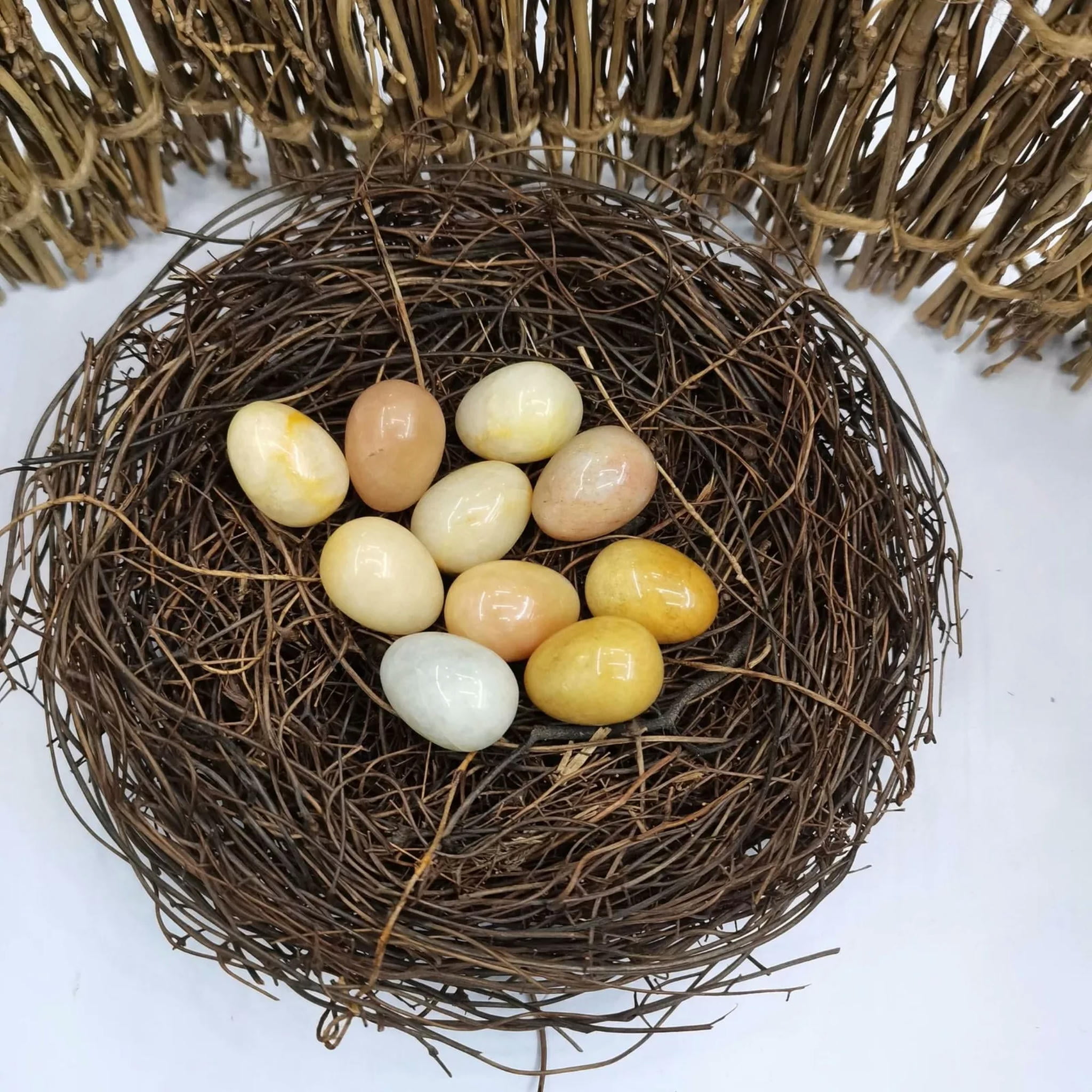 MATROOY 50pcs Natural Yellow Jade Stone Crystal Egg Rock Original Stone Ornament - Walmart.com