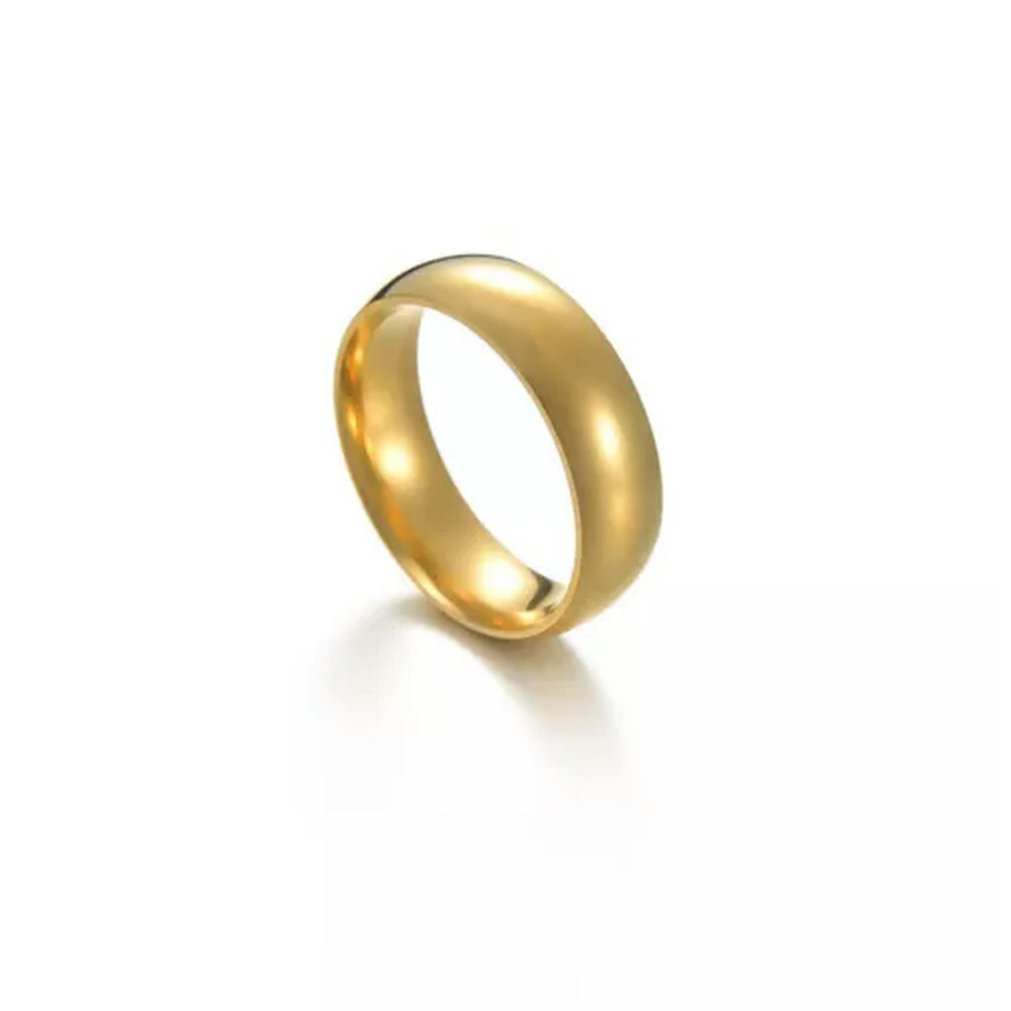 MATROOY 6MM Engagement Ring Stainless Steel Rings Finger Couple Rings ...