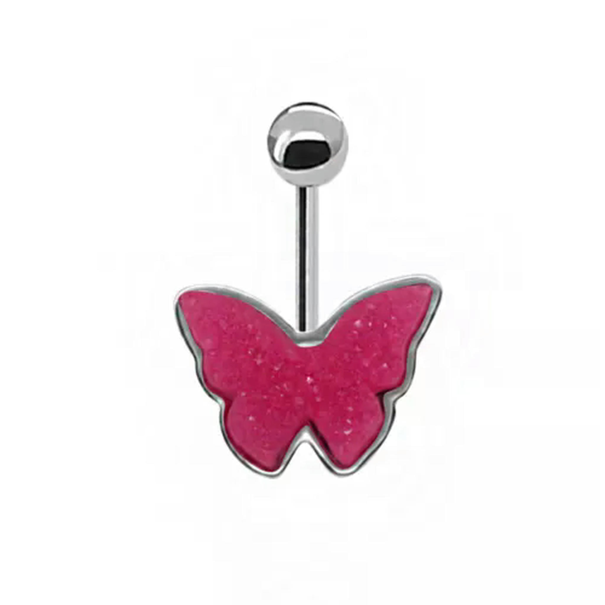 MATROOY Butterfly Heart Belly Button Ring Body Piercing Daisy Dragonfly ...