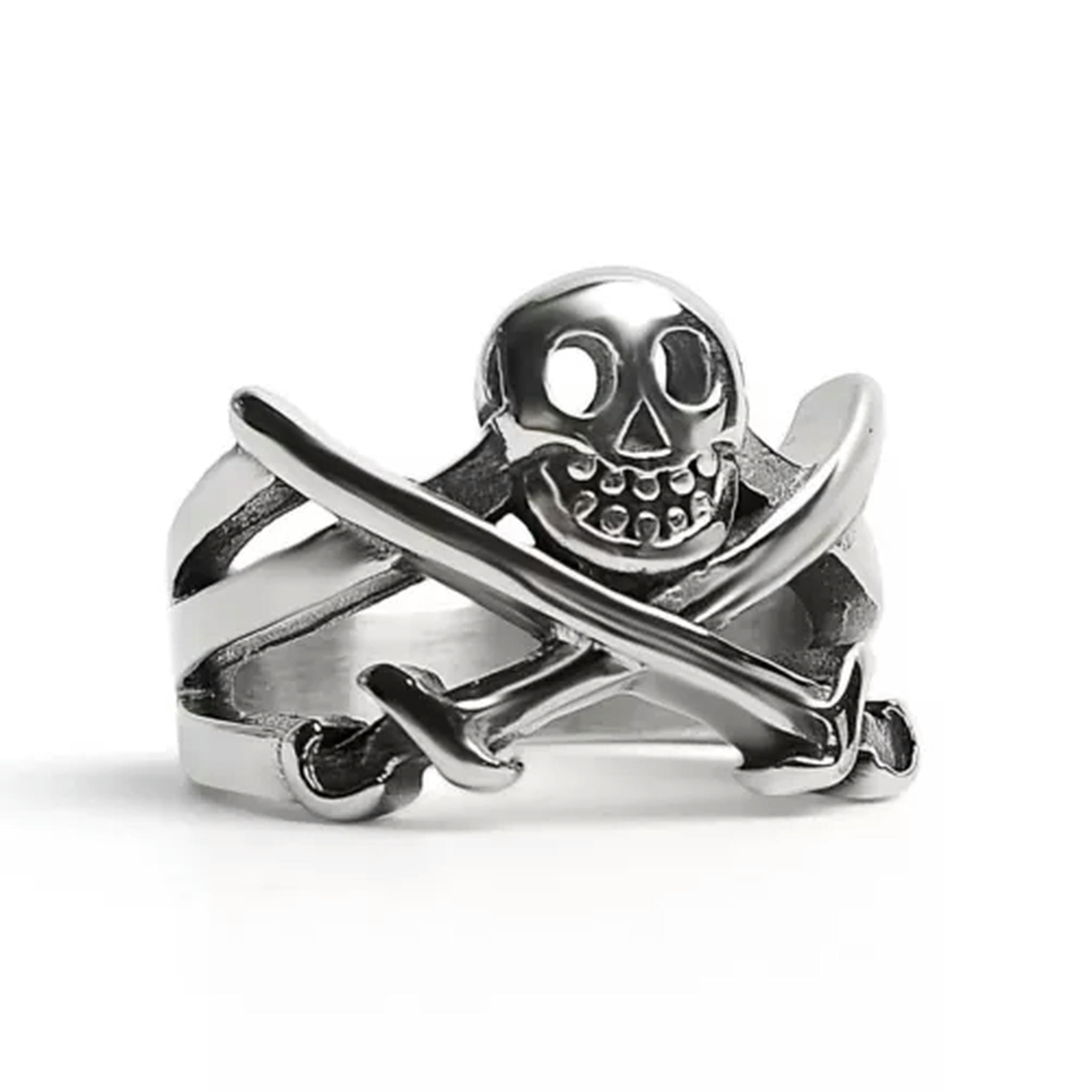 MATROOY Calico Jack Rackham Jolly Roger Pirate Flag Ring Sizes 6-16 ...