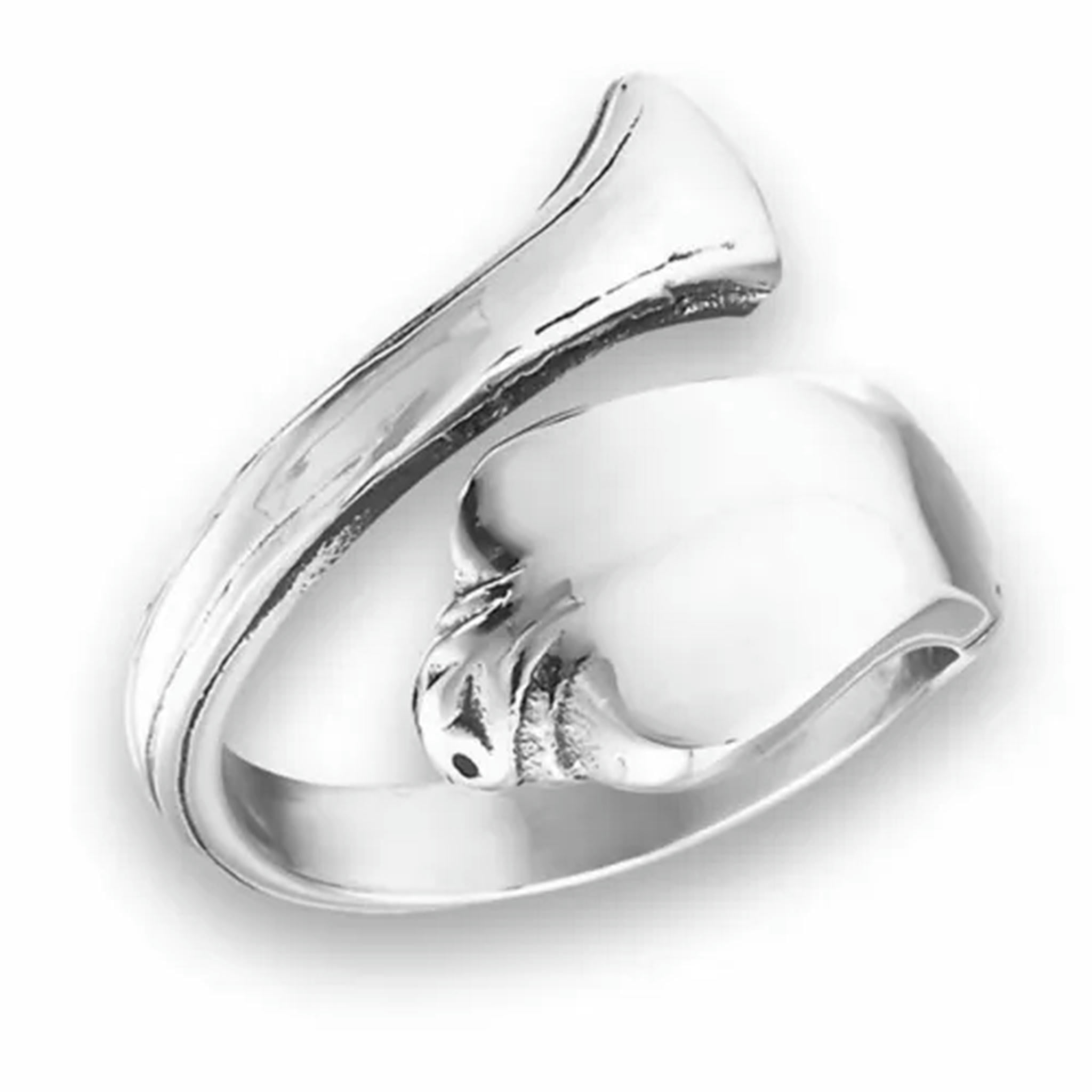 MATROOY Classic Victorian Spoon Ring Stainless Steel Open Adjustable ...