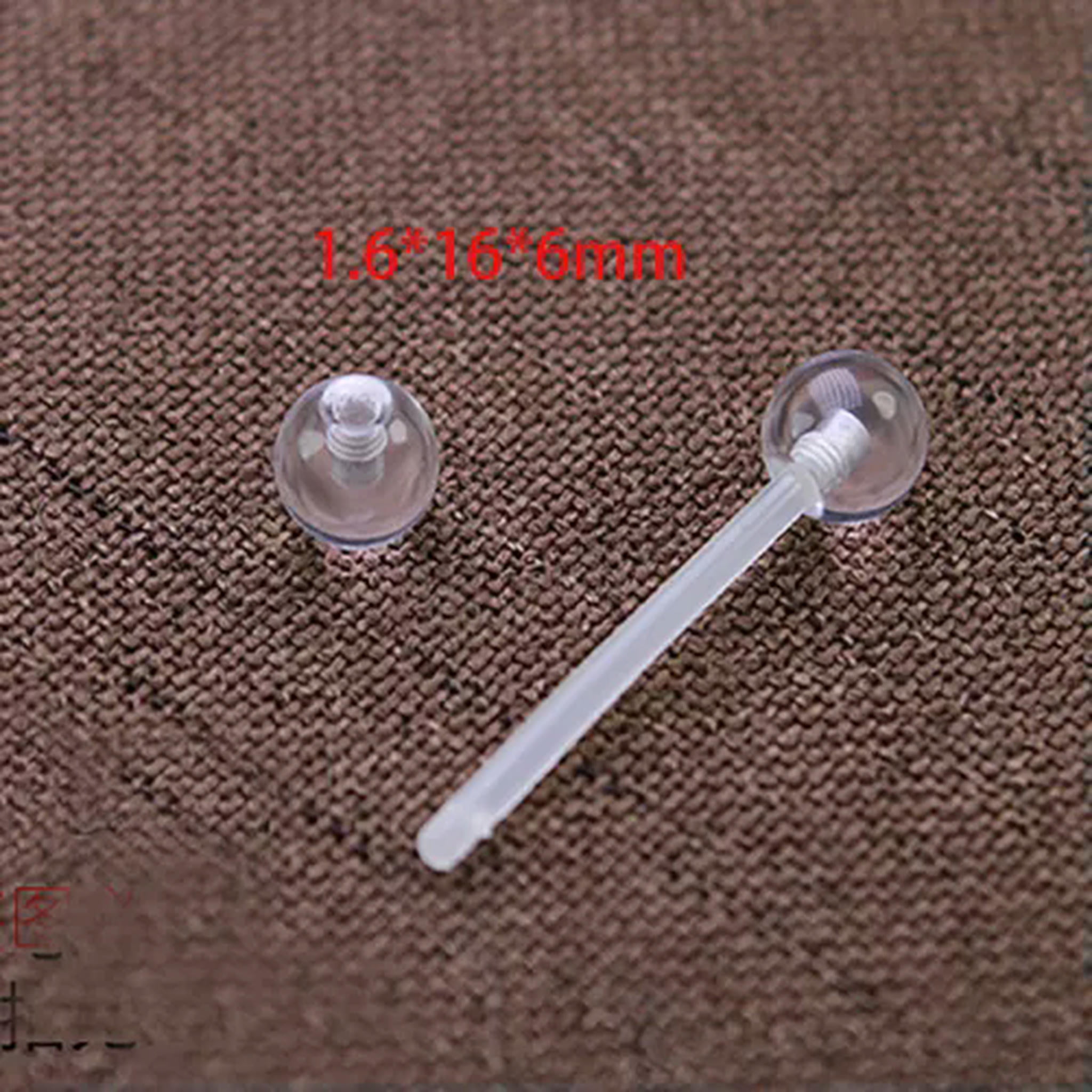 MATROOY Clear Acrylic Belly Button Nose Ring Lip Eyebrow Retainer Stud ...