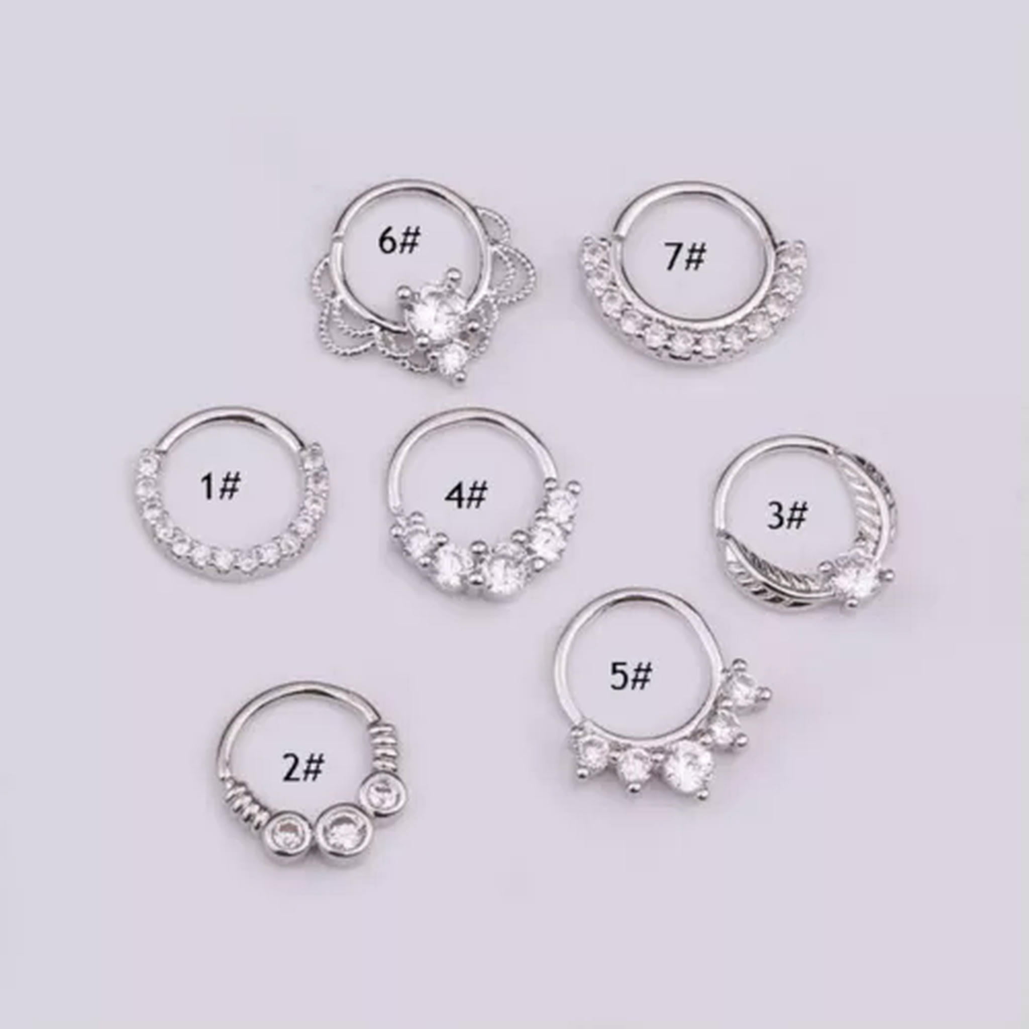 MATROOY Daith Septum Earring Nose Ring 8mm Piercing Tragus Hoop ...