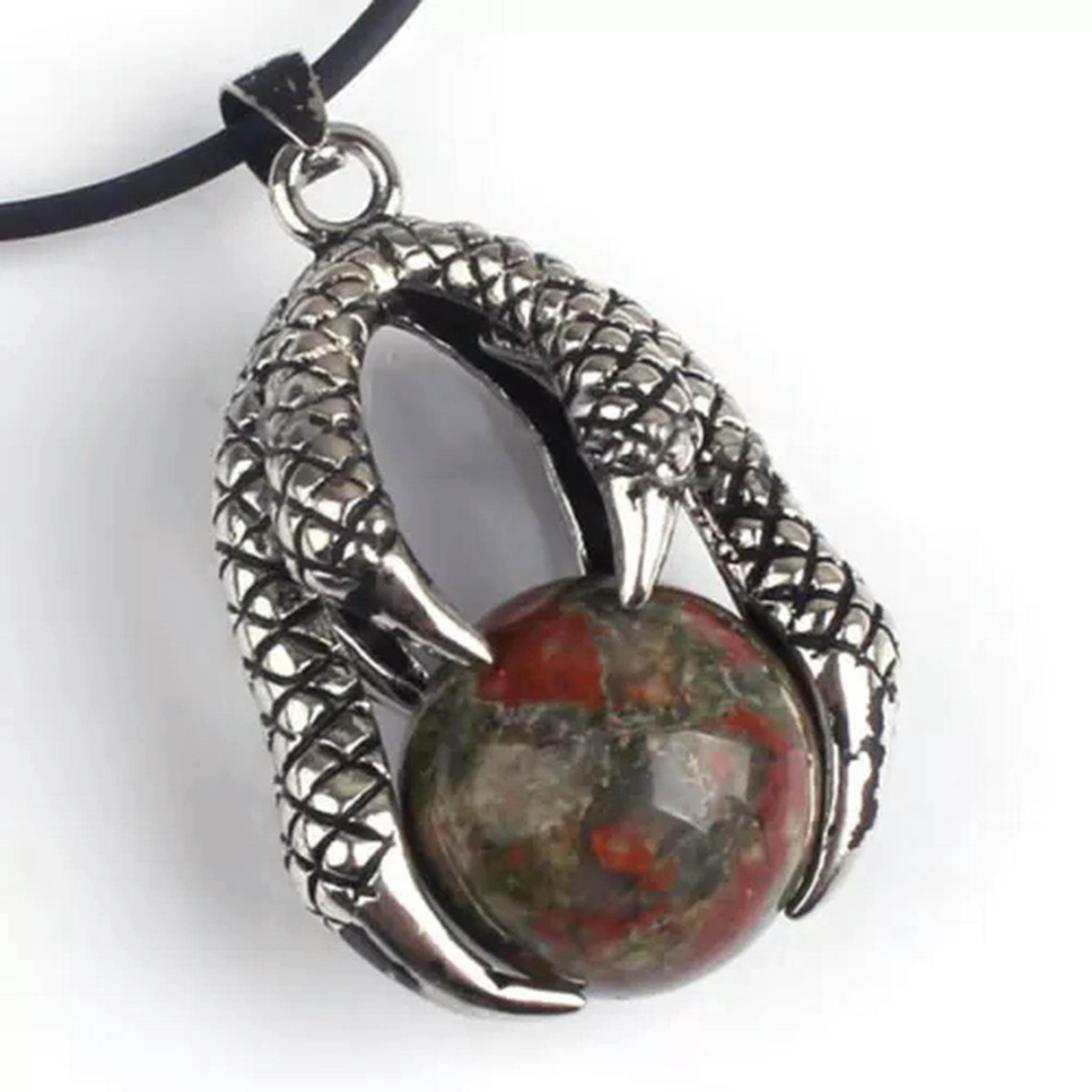 MATROOY Dragon Claw Punk Rock Round Ball Gemstone Healing Crystal ...