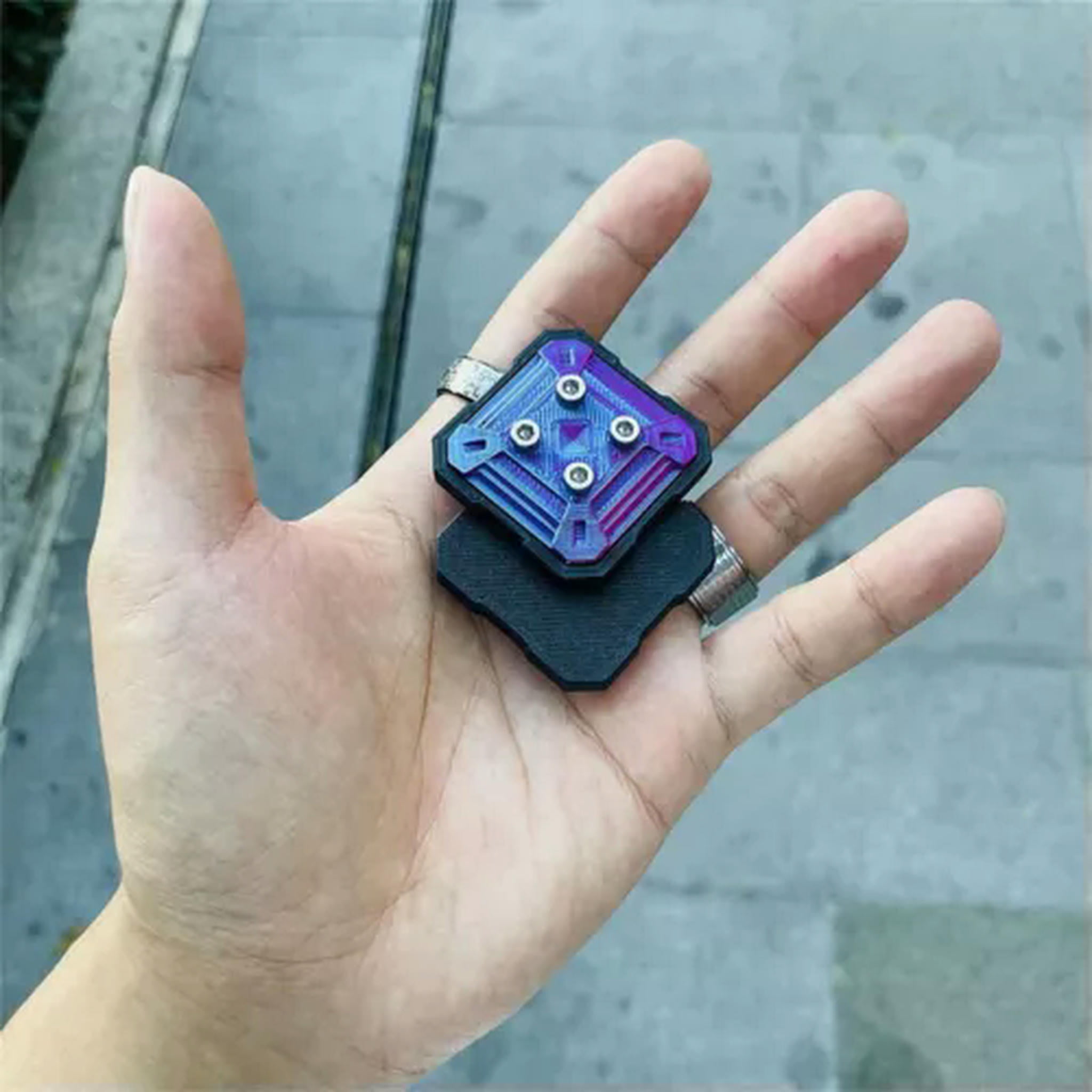 MATROOY EDC 3D Printing Gradient Square Haptic Slider Fidget Clicker ...