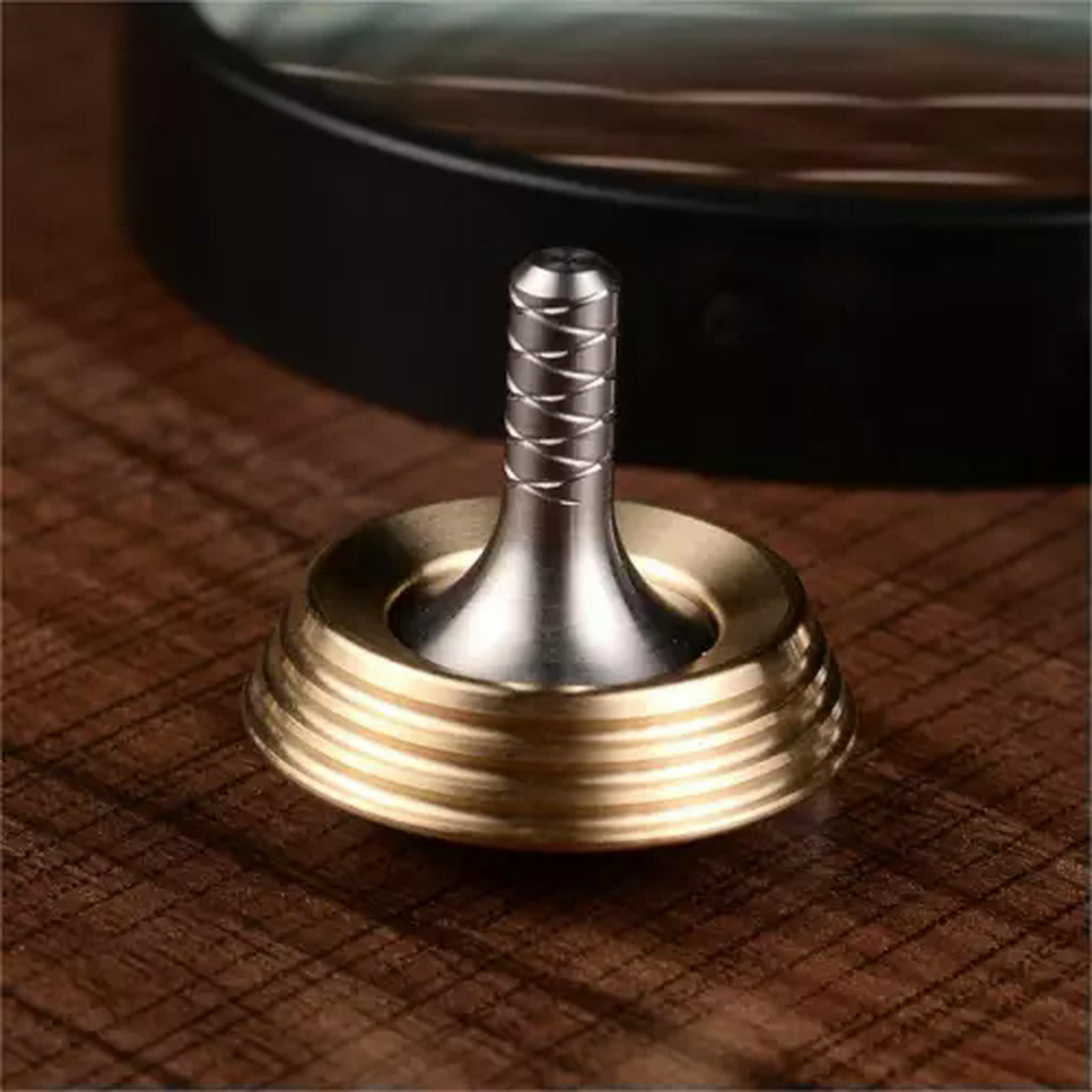 MATROOY EDC Stainless Steel Brass Spinning Top Desktop Spinner Fidget ...
