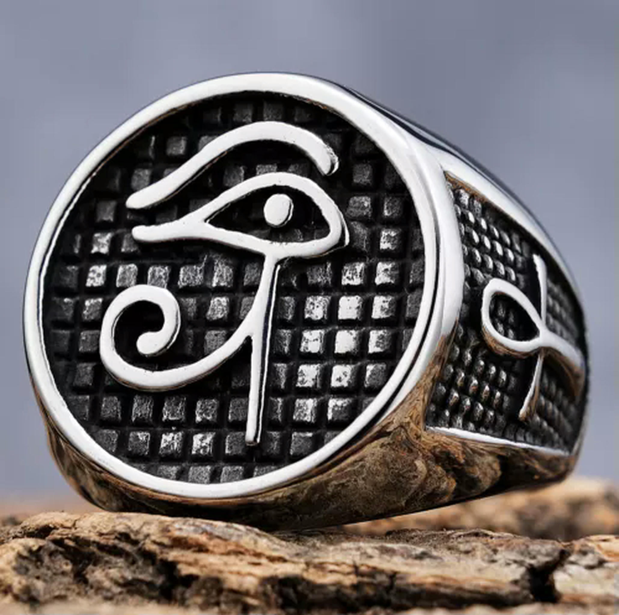 MATROOY Egyptian Eye Of Horus Ra Udjat Amulet Pharaoh Eyes Ankh Cross ...