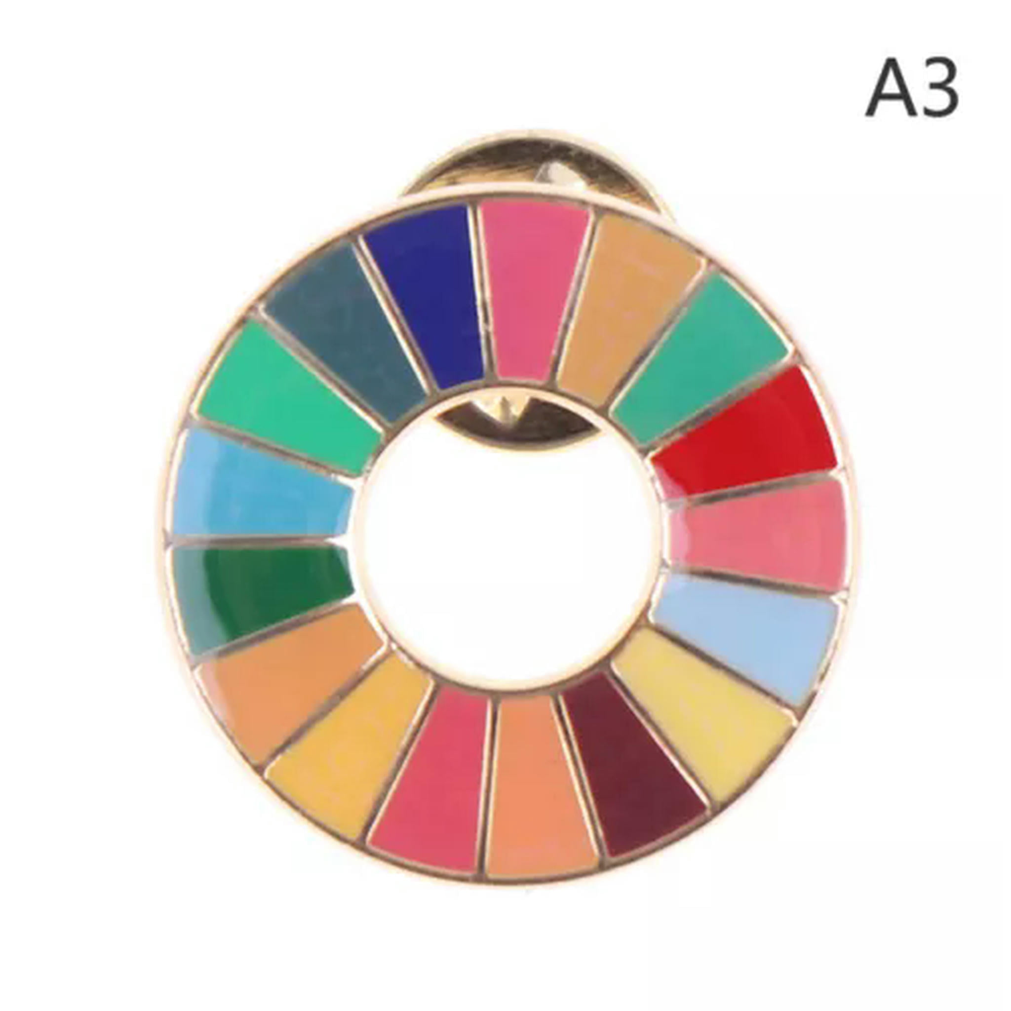 MATROOY Enamal 17 Colors Sustainable Development Goals Brooch United Nations SDGs Pin_!-A3 ...