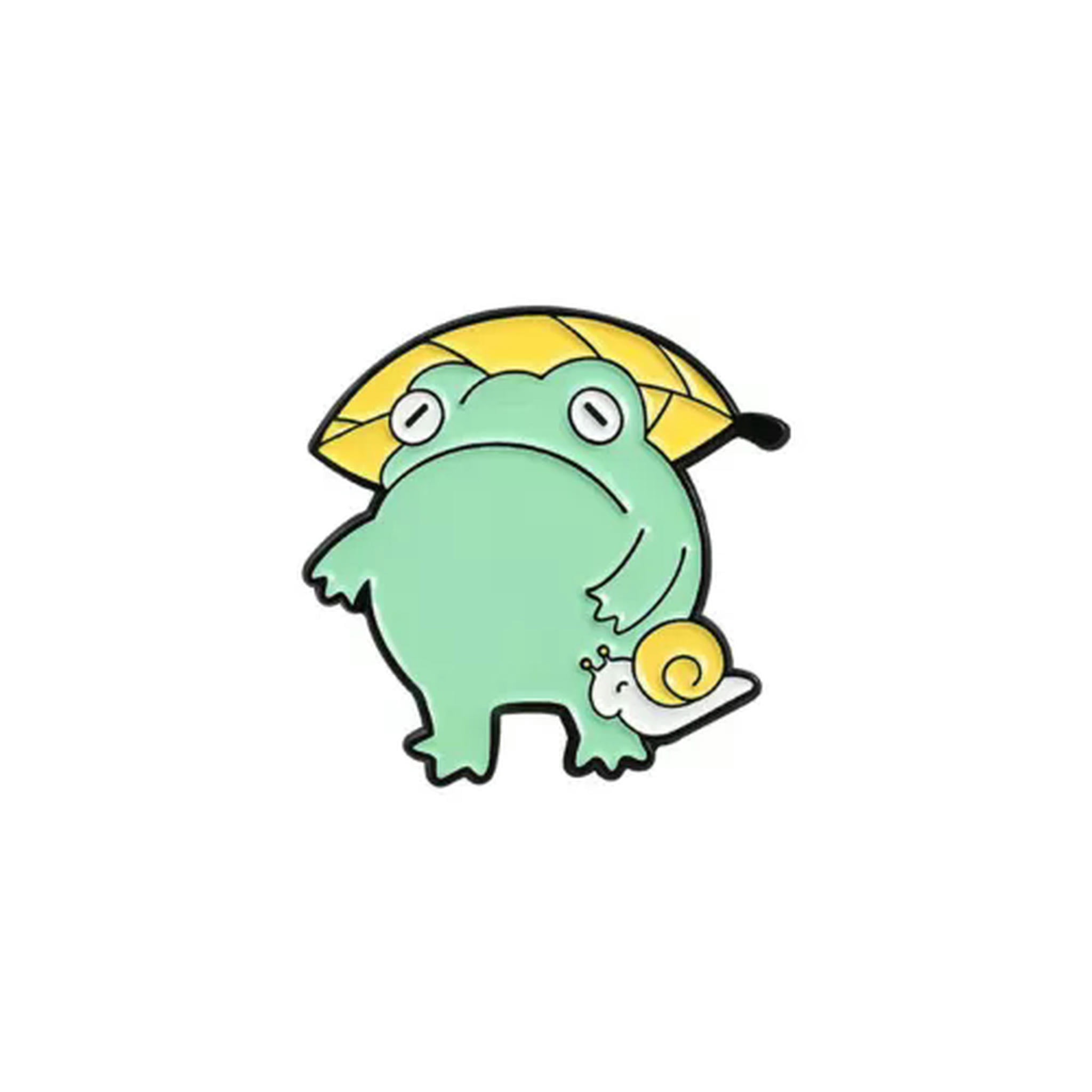 MATROOY ⭐Funny Frog Series Enamel Brooch Lapel Pin Creative Badge ...