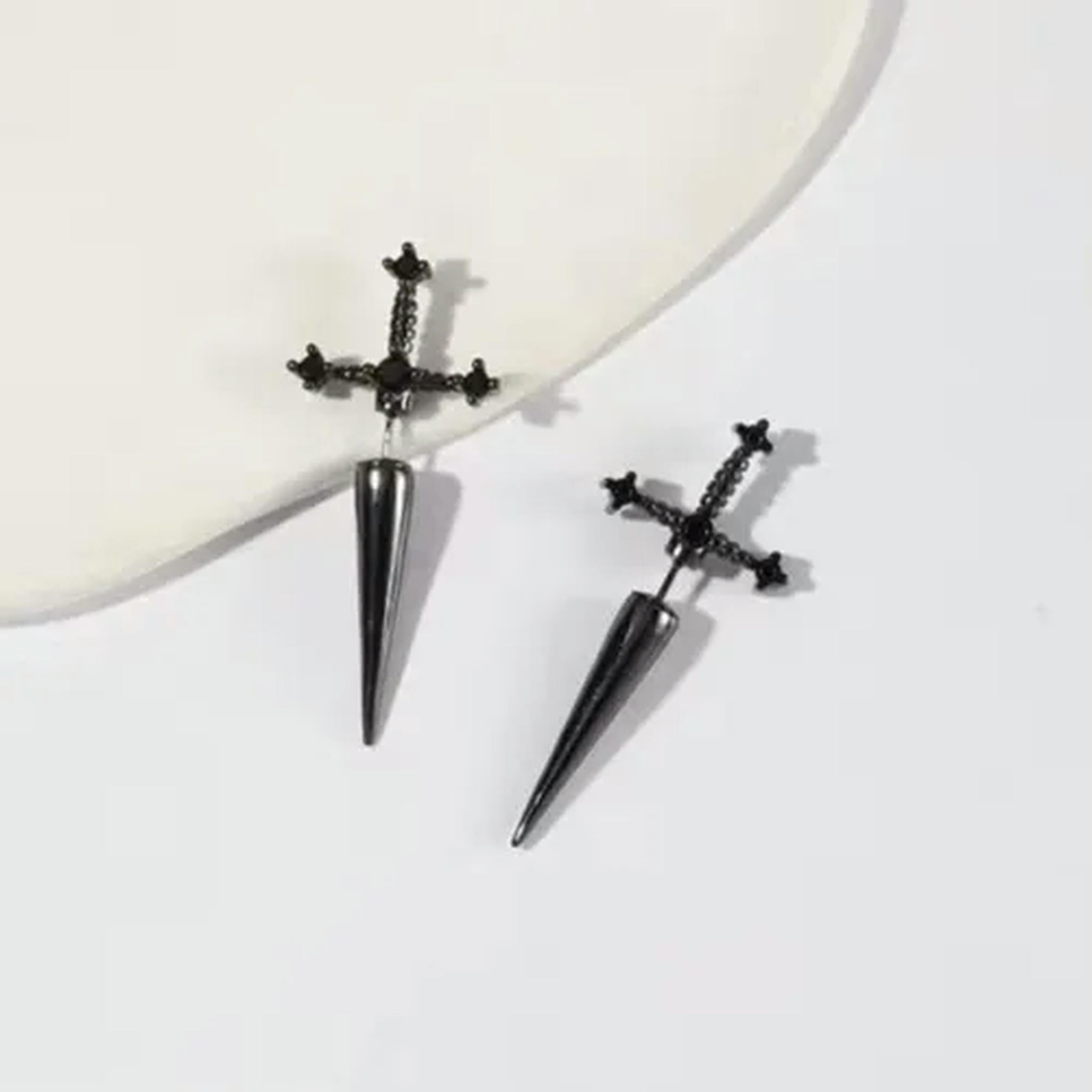 MATROOY Goth Dagger Sword Screw Piercing Earrings for Men Women Jewelry ...