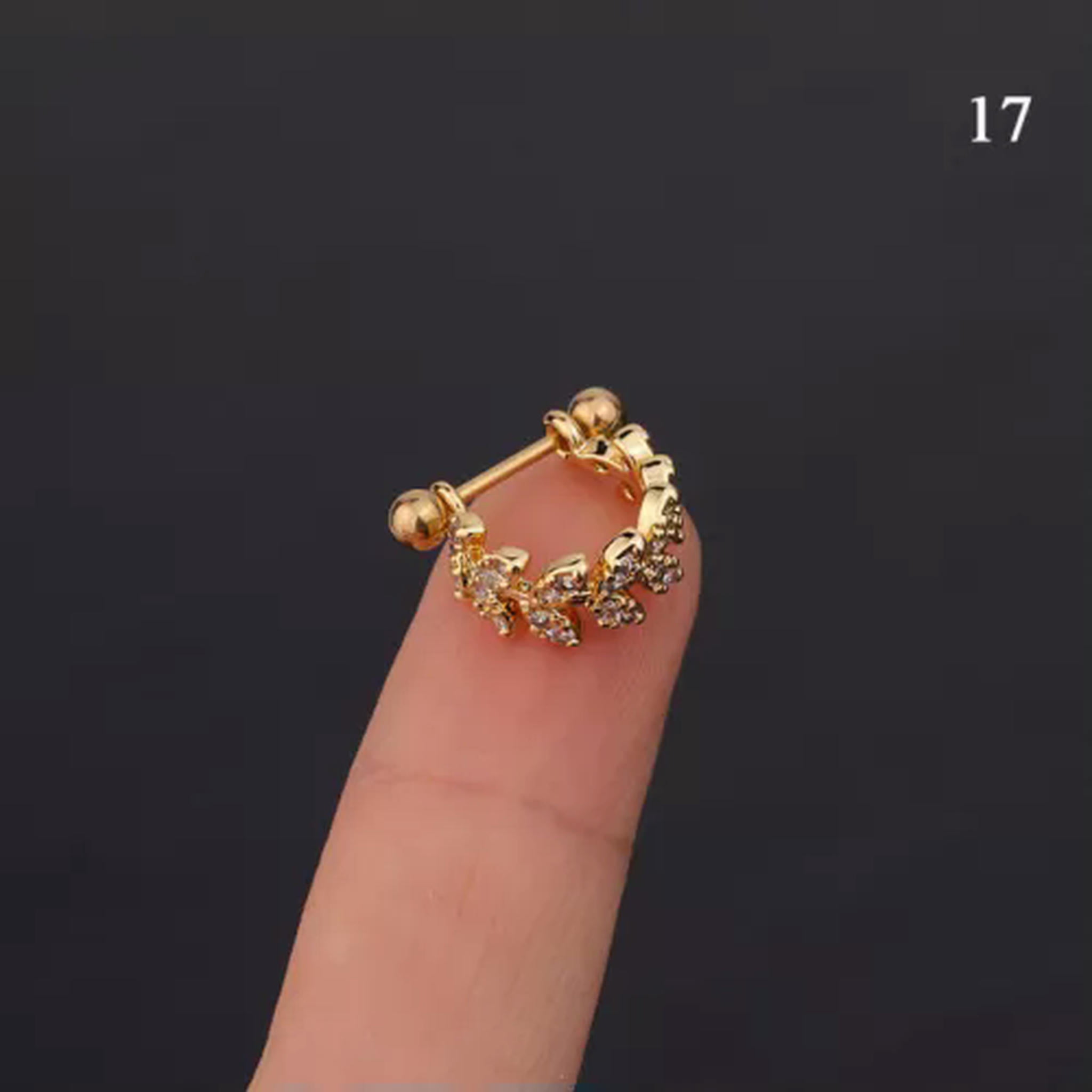 MATROOY Helix Earring Hoop Earring Piercing Jewelry Ear Stud Zircon 1PC ...