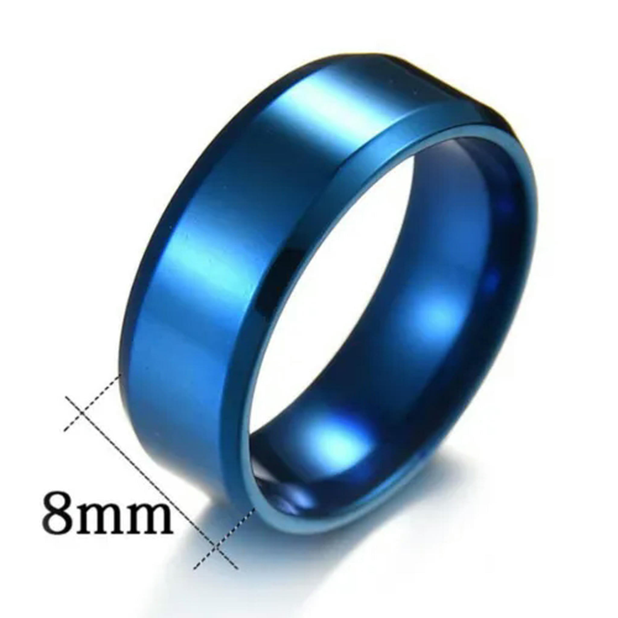 MATROOY Men Cool Titanium Stainless Ring Lover Couple Rings Jewelry ...