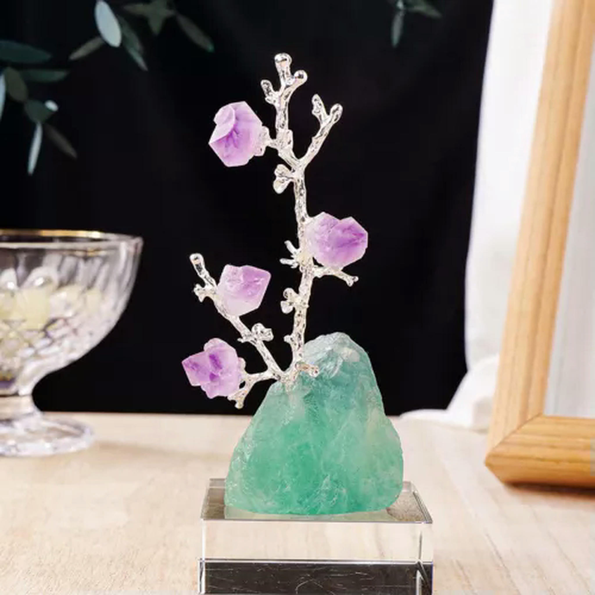 MATROOY Natural Crystal Original Stone Fortune Tree Amethyst Tree ...