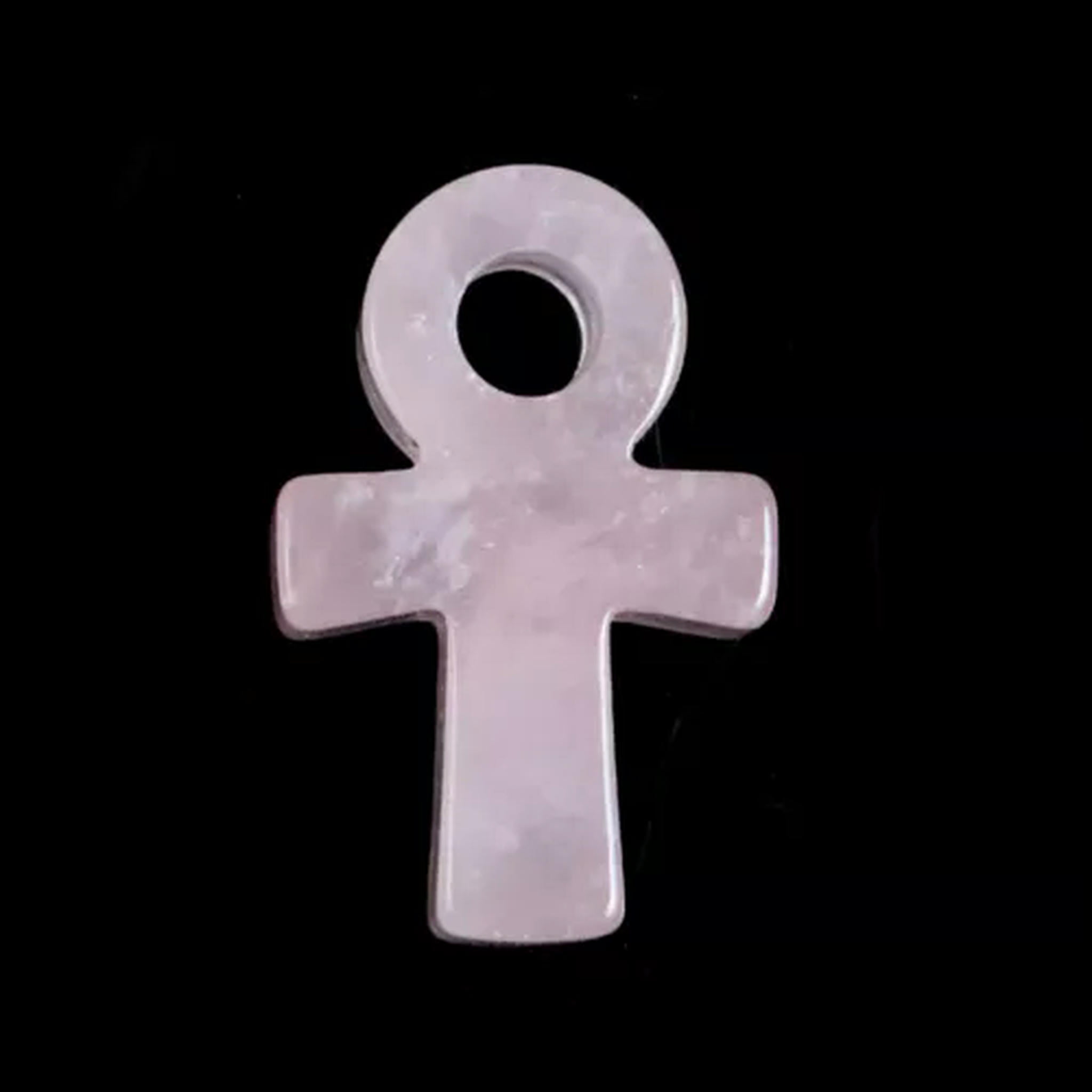 MATROOY Natural Crystal Quartz Egyptian Ankh Cross Hand Carving Stone ...