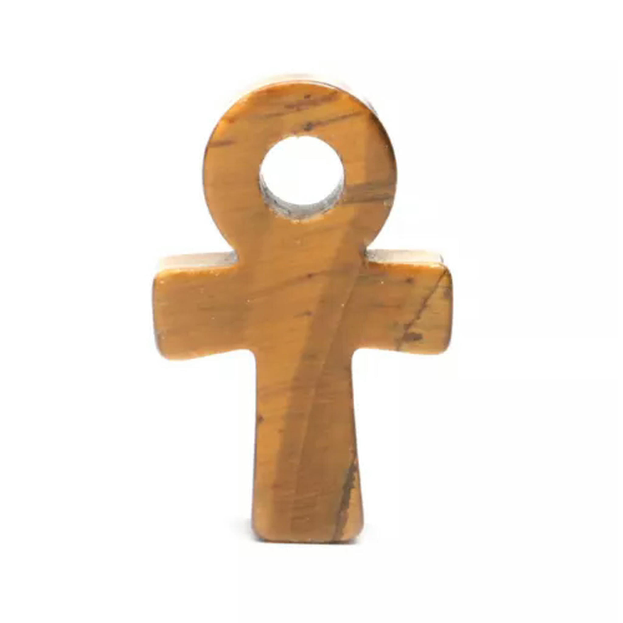 MATROOY Natural Crystal Quartz Egyptian Ankh Cross Hand Carving Stone ...