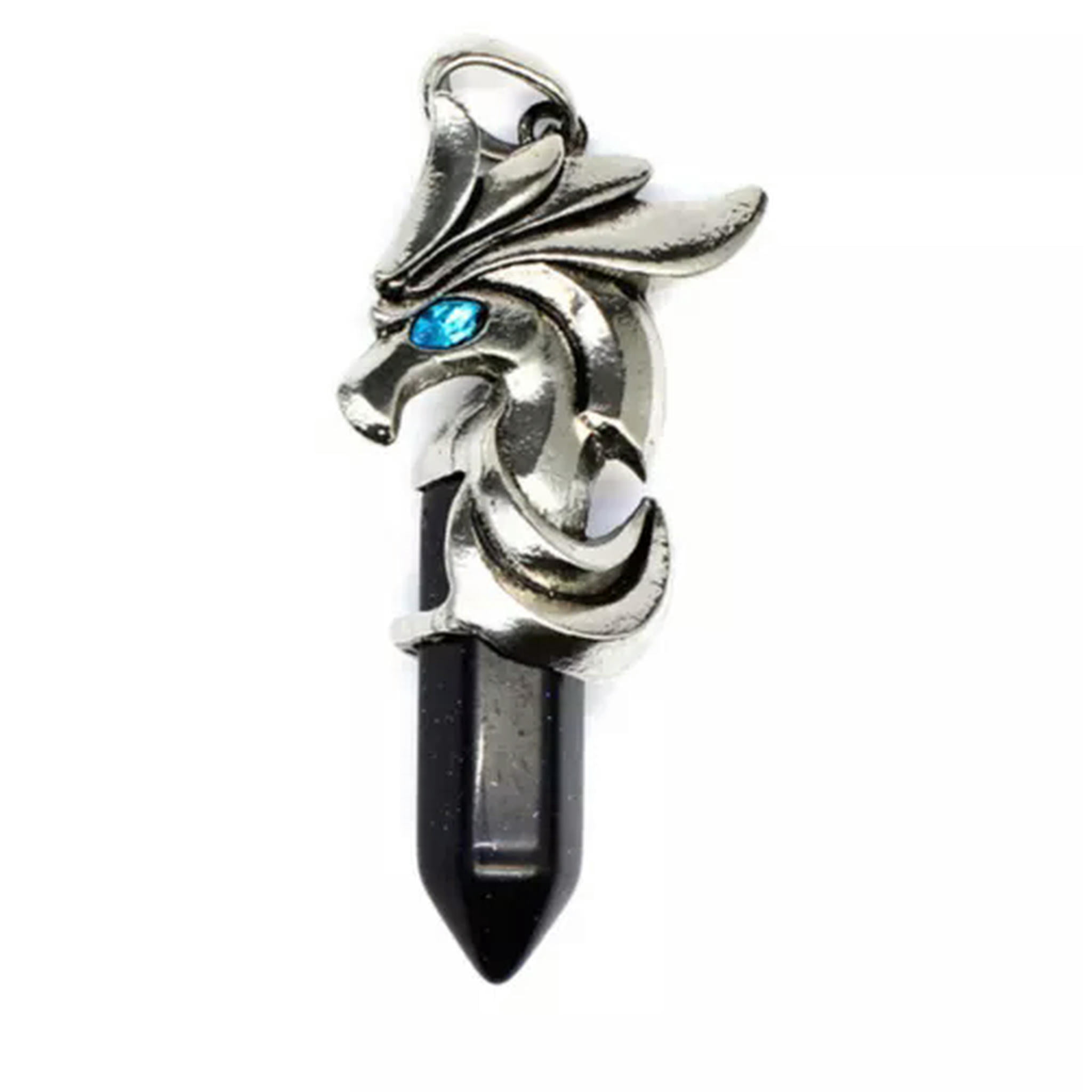 MATROOY Natural Crystal Quartz Point Pegasus Pendant Magic Reiki ...