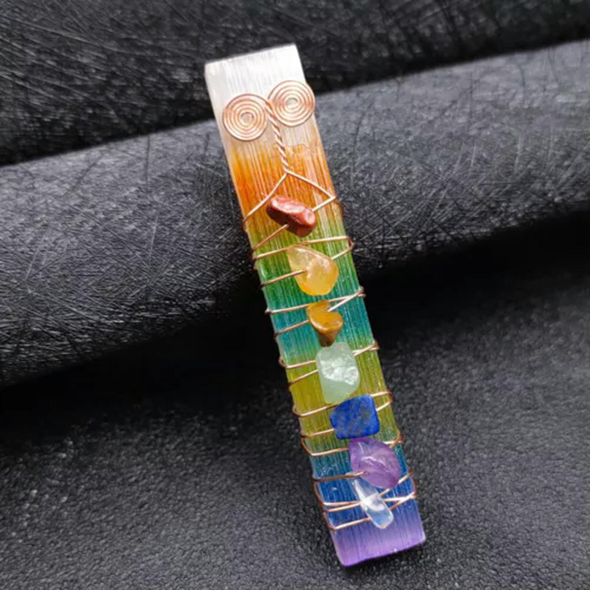 MATROOY Natural Selenite Stone Healing Crystal Quartz Stick Chakra ...