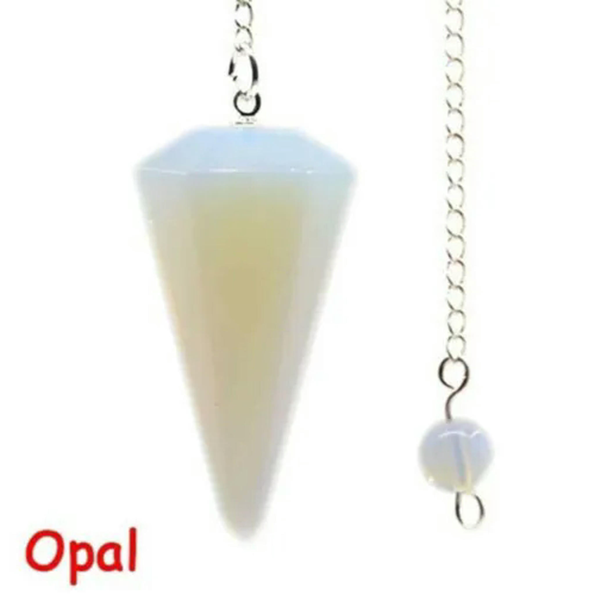 MATROOY Natural Stone Crystal Pendulum Hexagonal Reiki Chakra Healing ...