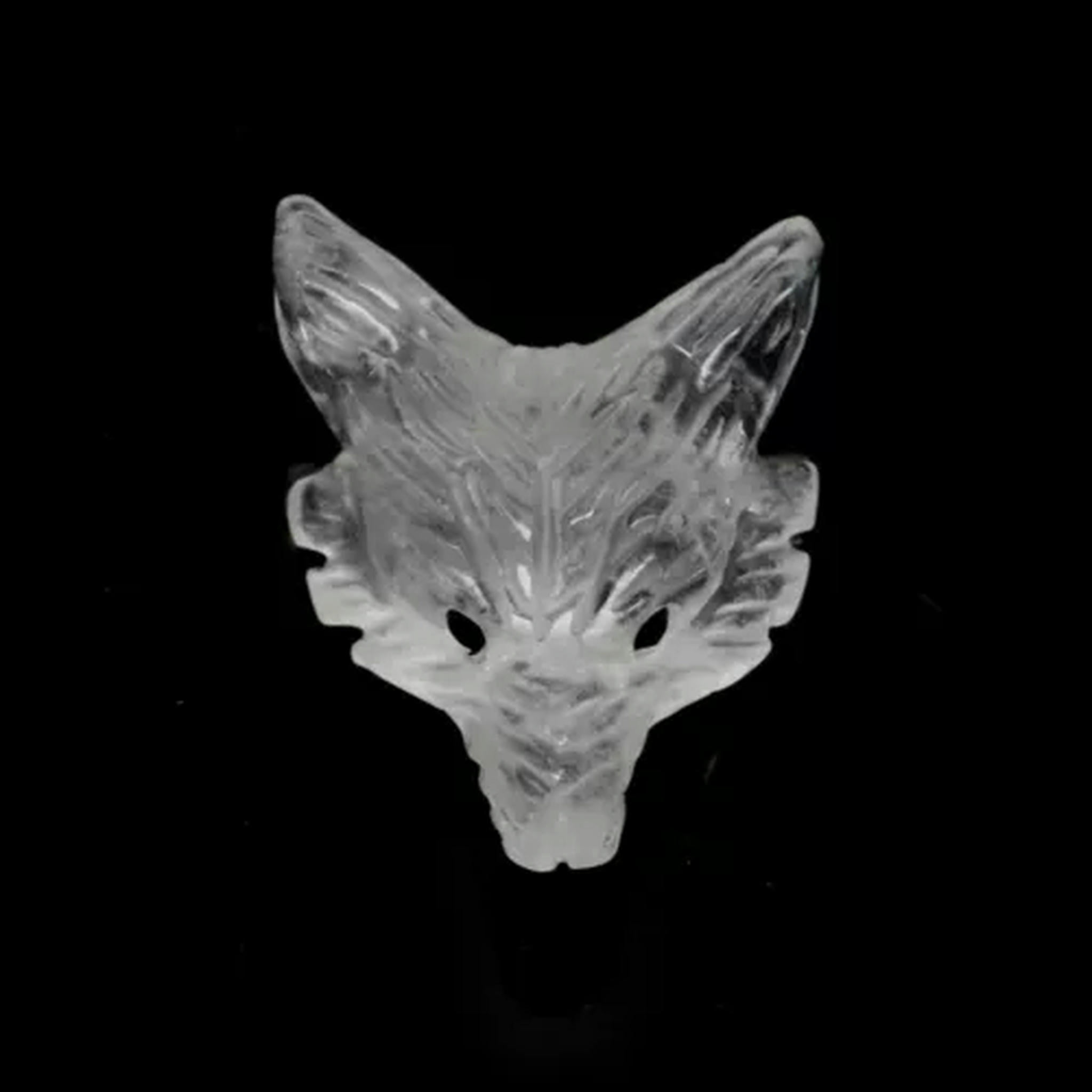 MATROOY Natural Stone Hand Carving Wolf Head Pendant Gemstone Crystal ...