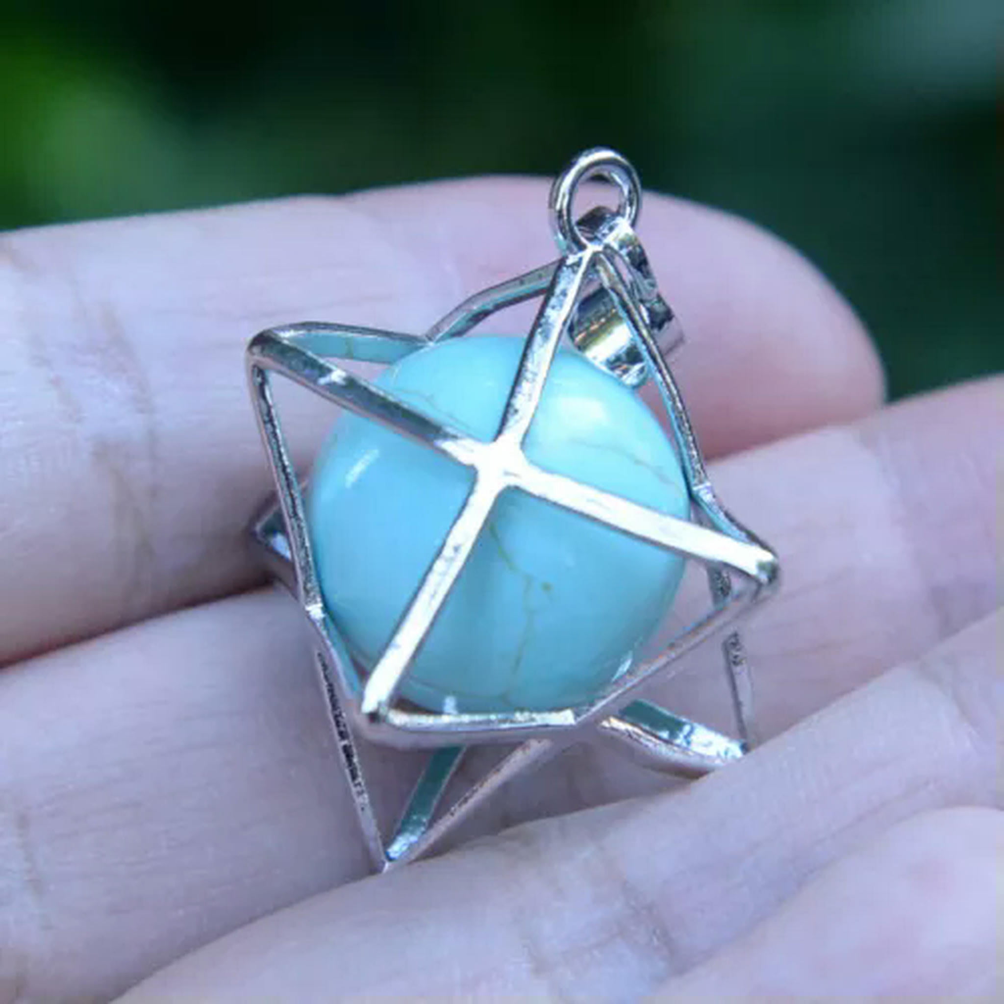 MATROOY Natural Stone Quartz Crystal Sphere Chakra Merkaba Star Reiki ...