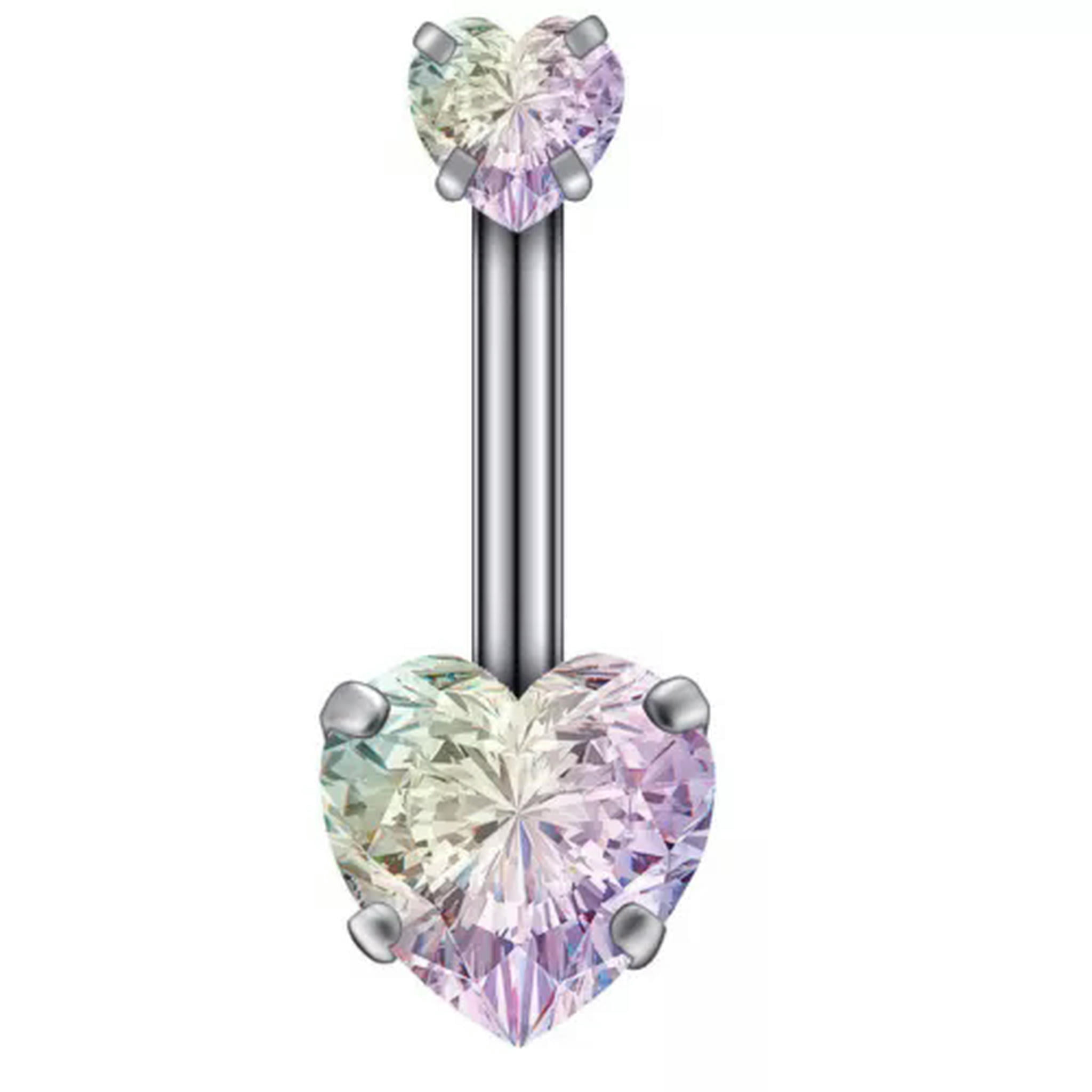 MATROOY New Belly Button Rings Dangle Crystal Rhinestone Navel Bar ...